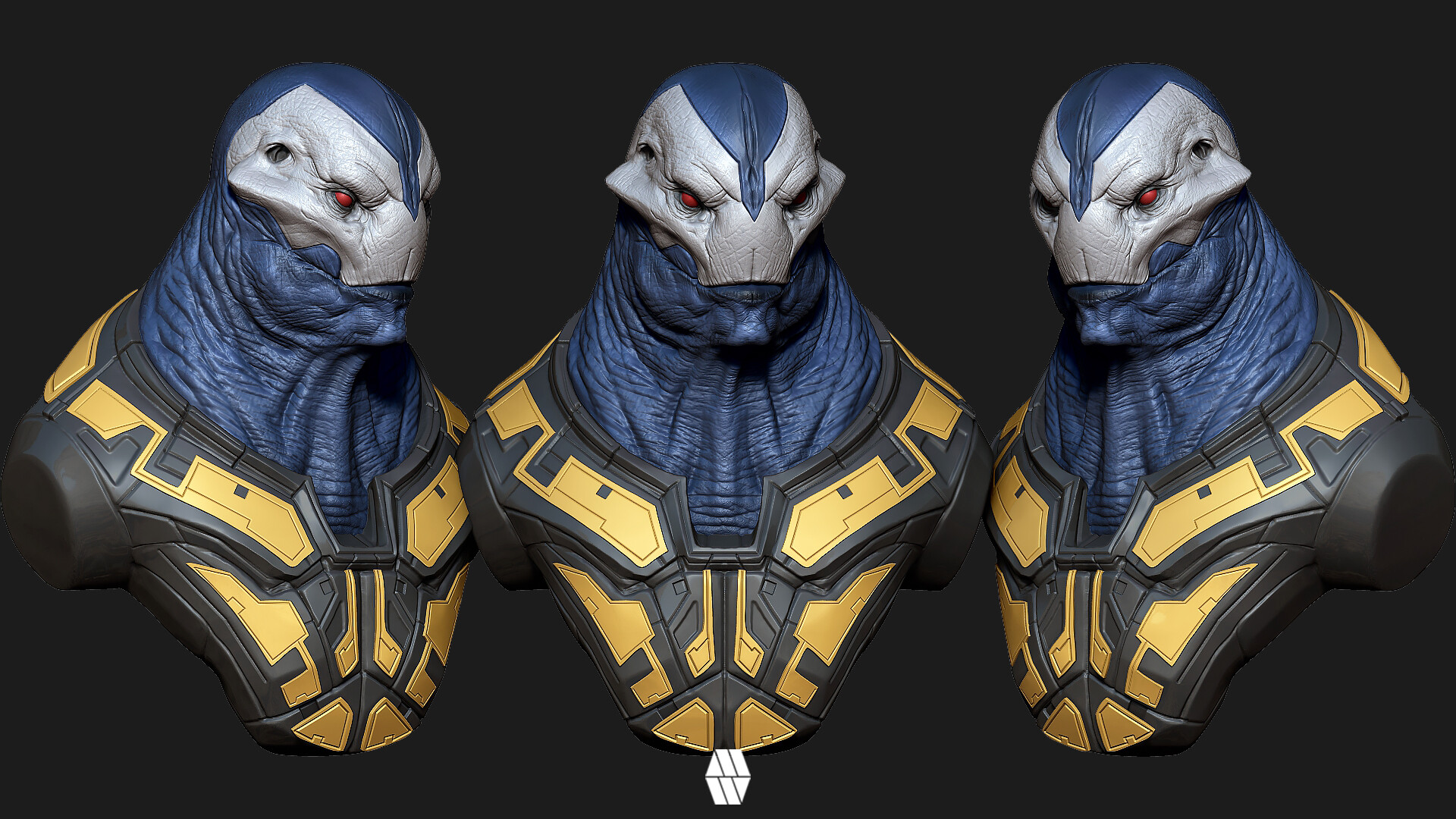 Marcus Whinney - An Alien Emerges - 'Alien Bust' Concept