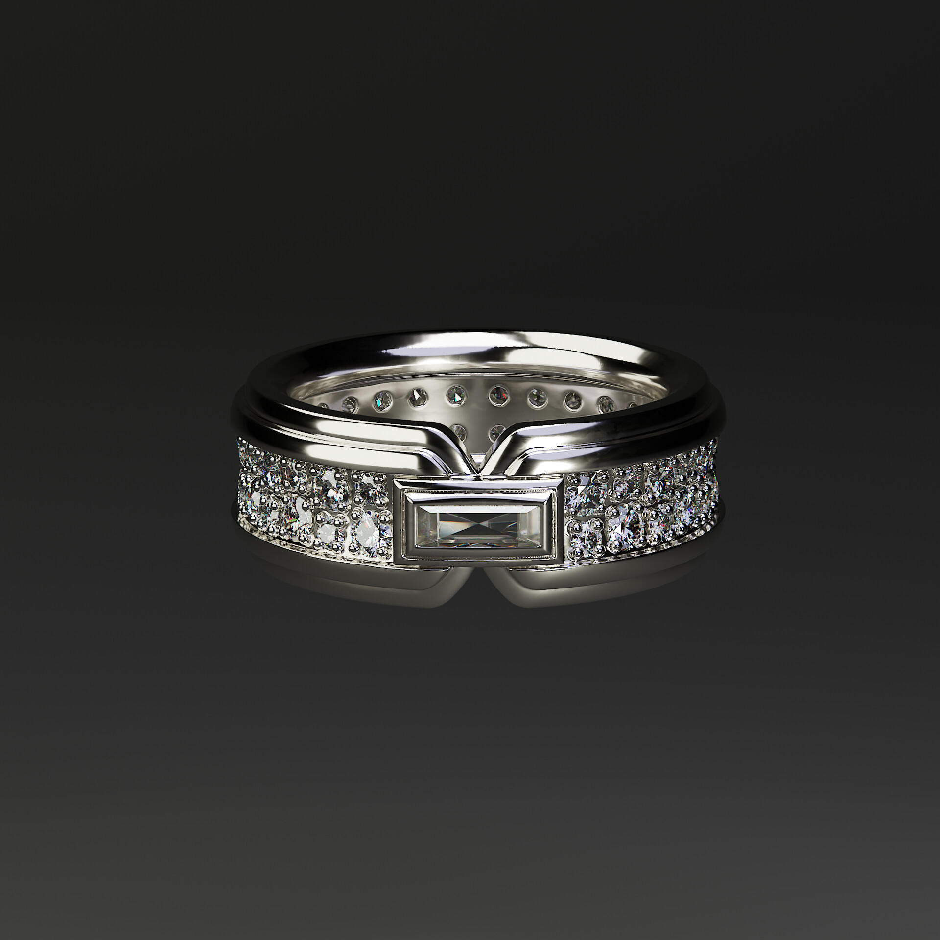 ArtStation - Baguette diamond ring