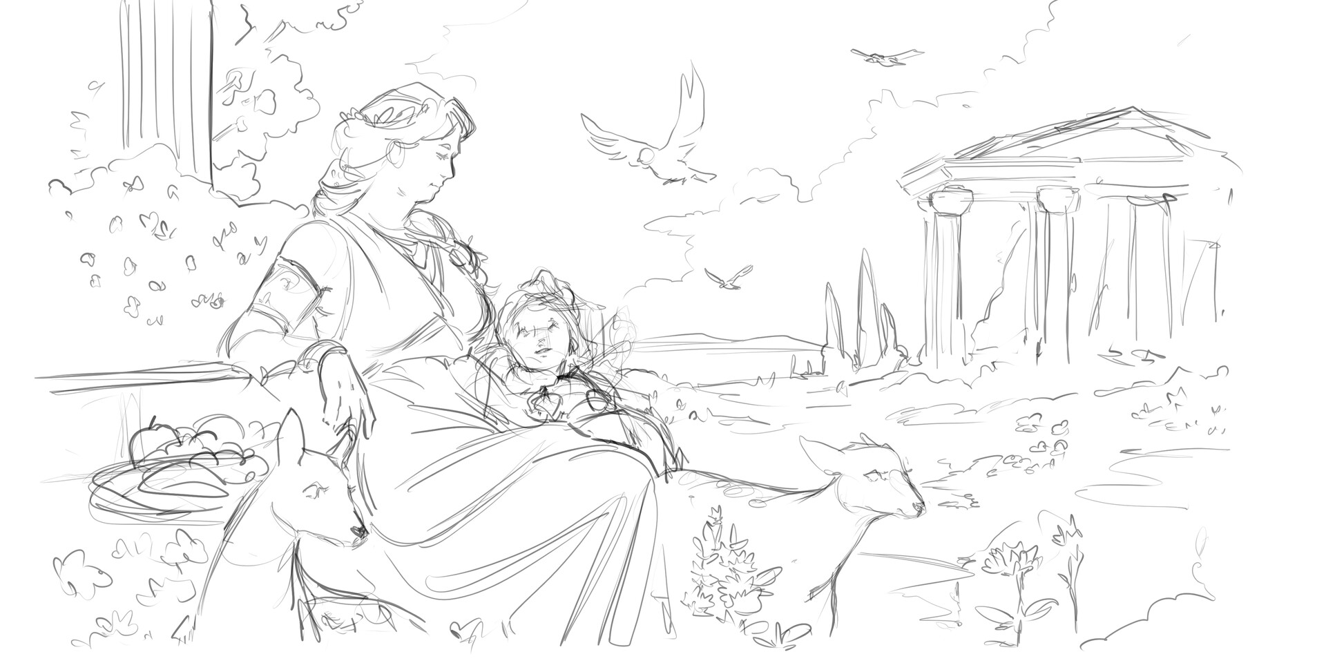 demeter goddess coloring page