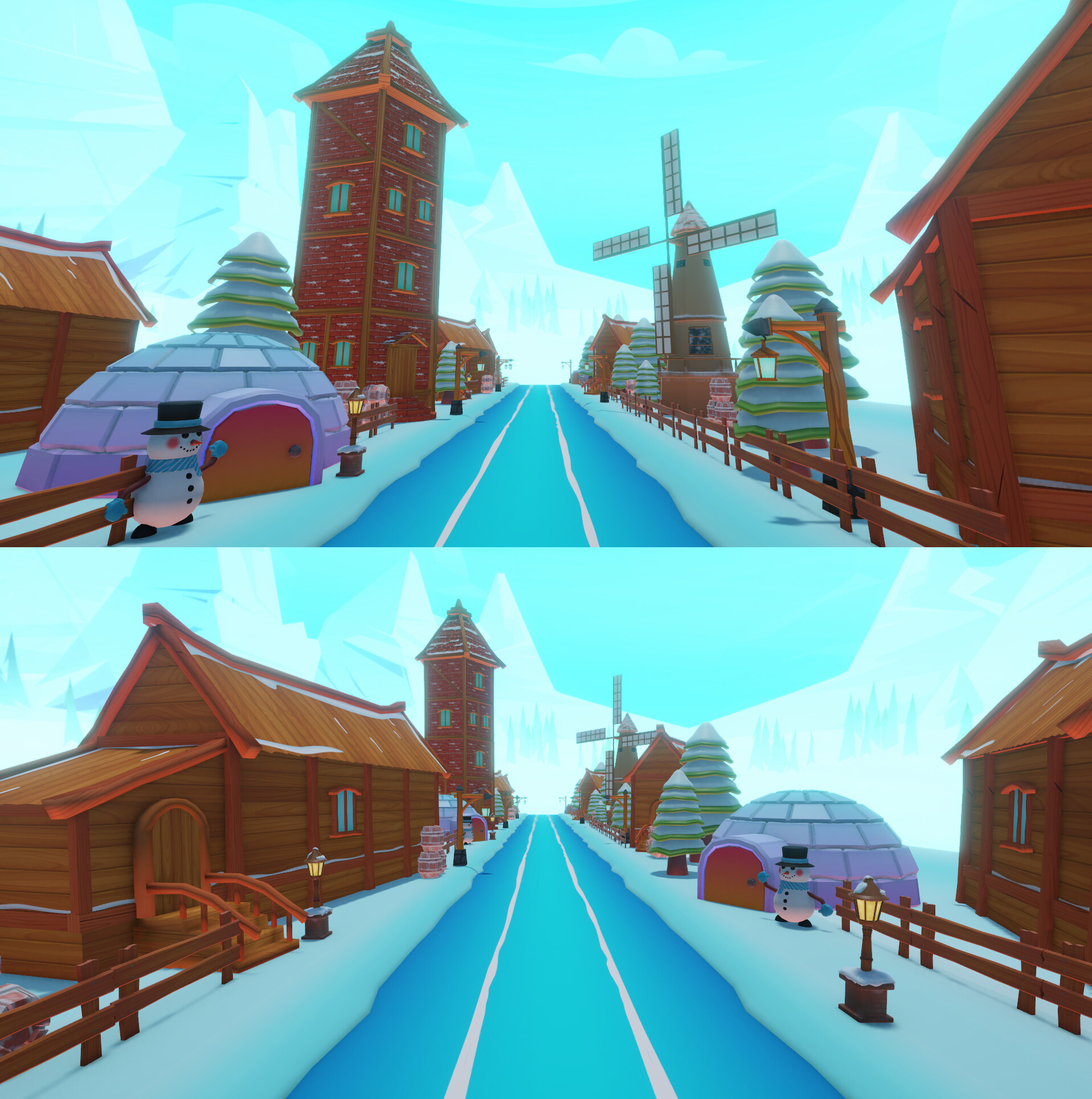 ArtStation - EndlessRun_Snow_Environment