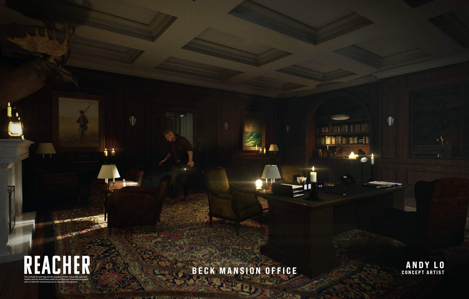 ANDY OLD - REACHER SEASON 3 - Beck Mansion Office