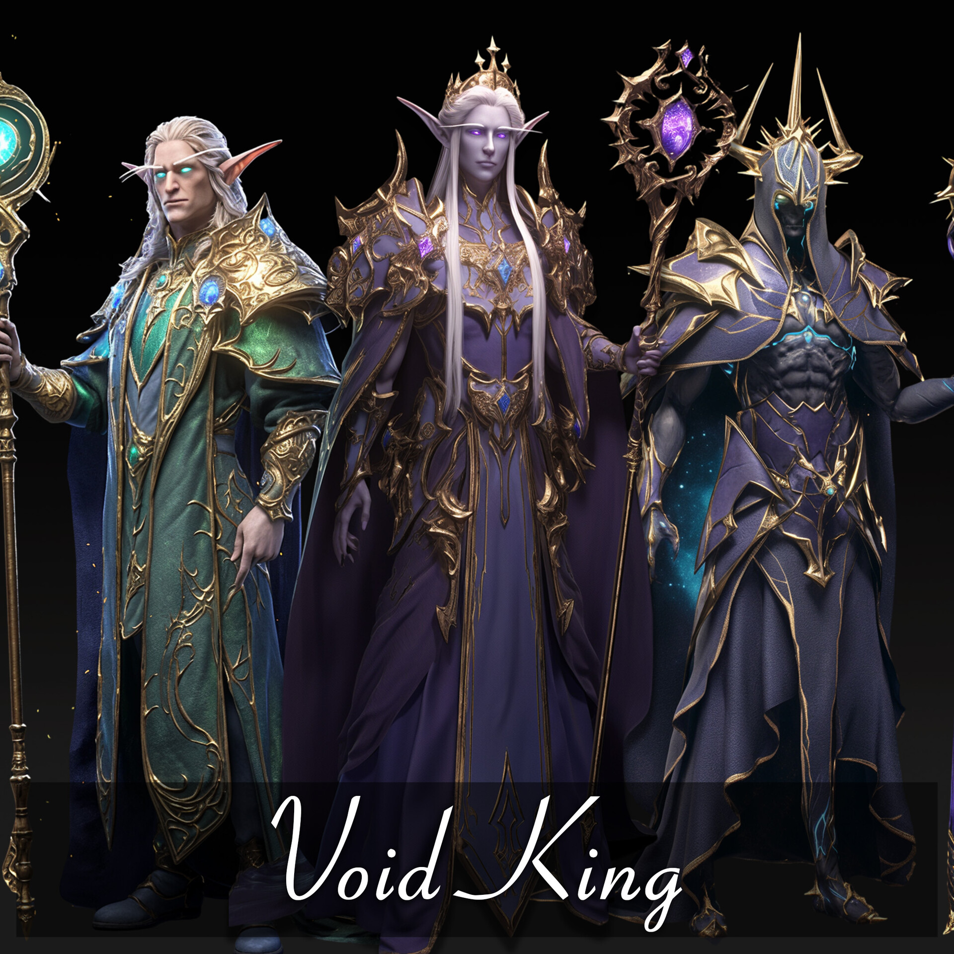 ArtStation - 500 Fantasy Void King (Full Body) - Character Reference ...