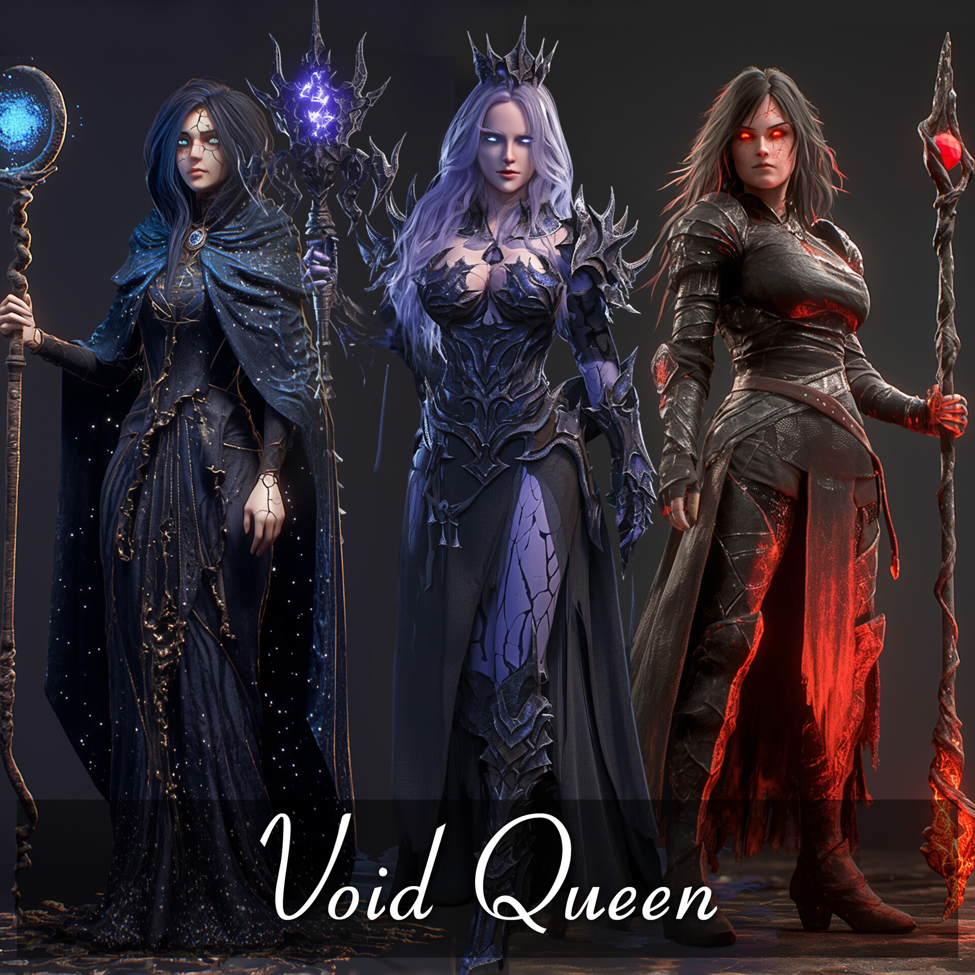ArtStation - 500 Fantasy Void Queen (Full Body) - Character Reference ...