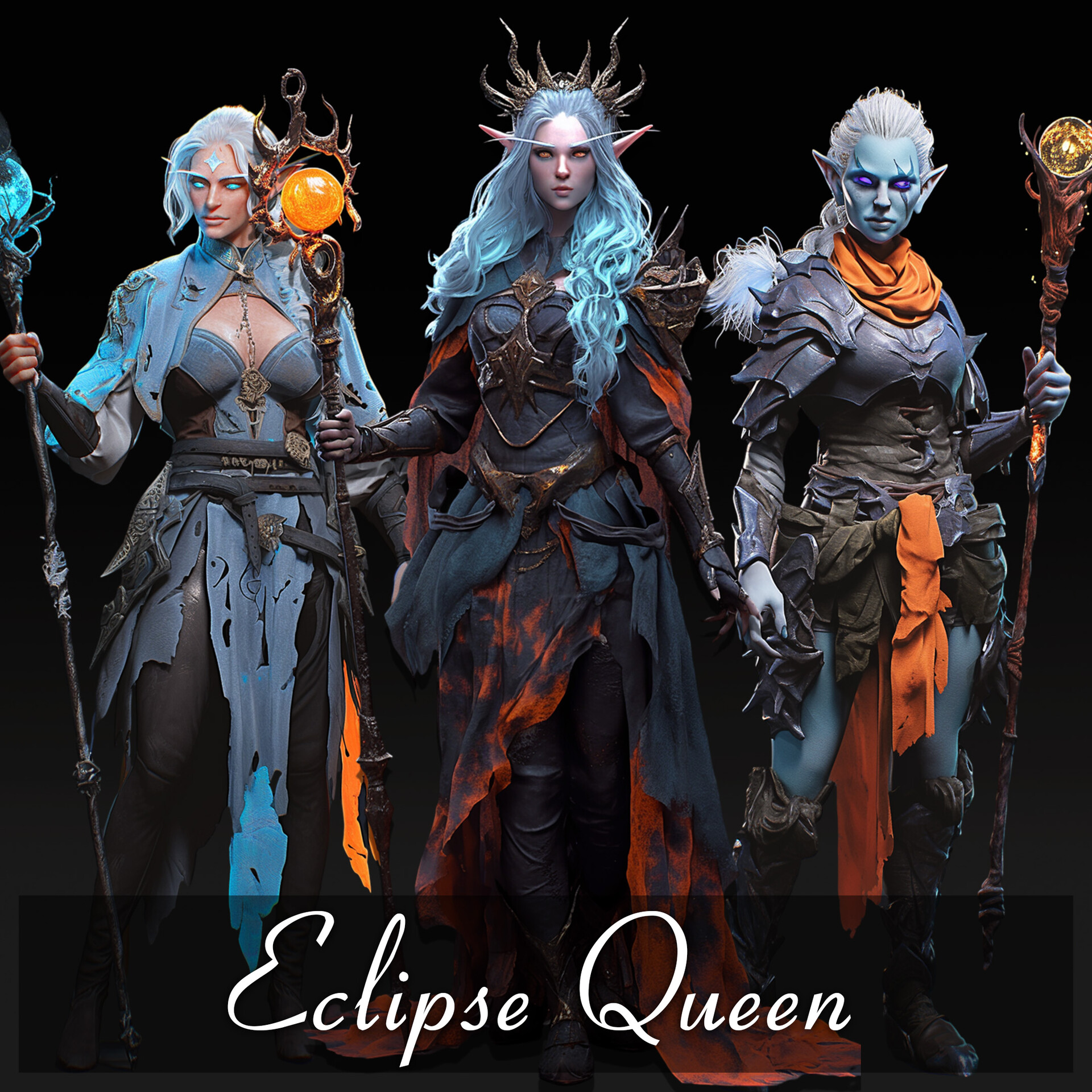 ArtStation - 500 Fantasy Eclipse Queen (Full Body) - Character ...
