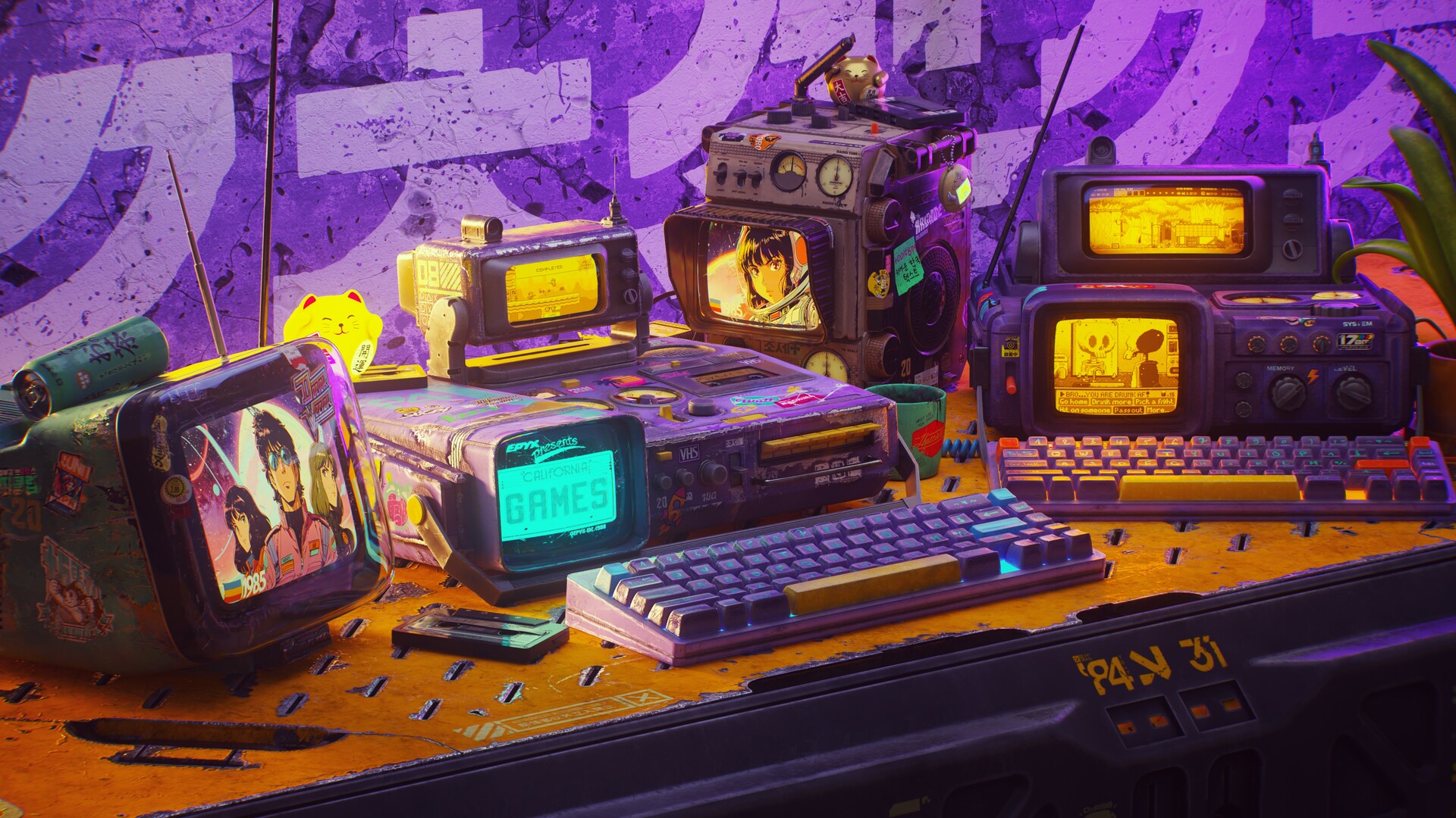 ArtStation - Retro Sanyo Cyberdecks 3D assets