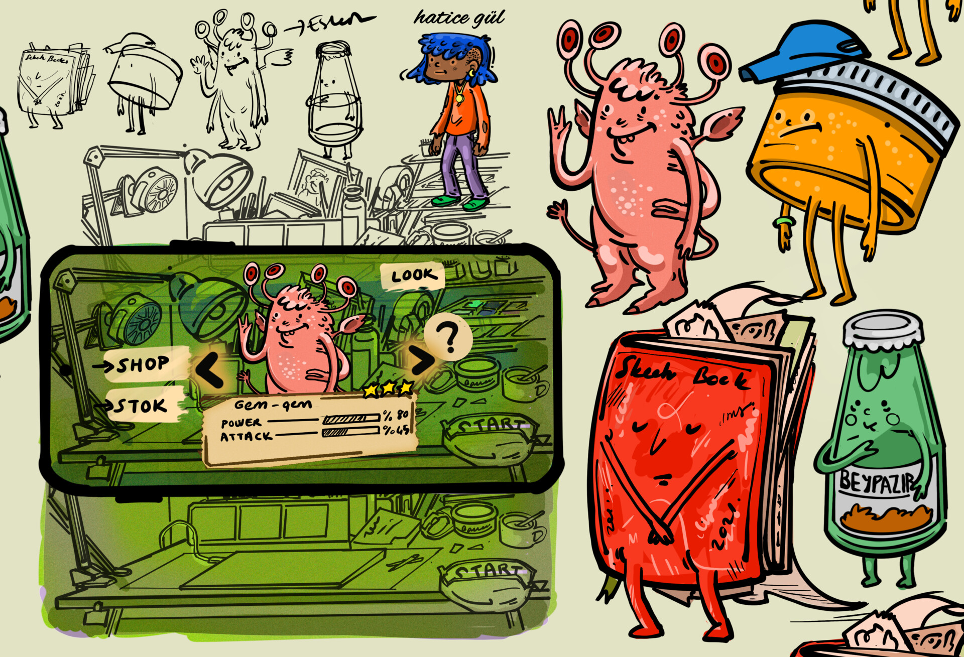 ArtStation - Everyday Objects to Playable Characters &UI/Concept Art