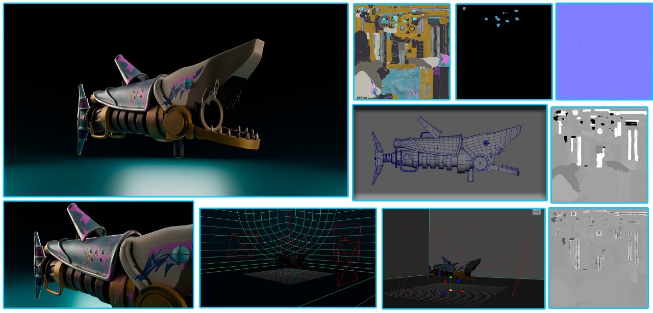 ArtStation - "Fishbones" Rocket launcher