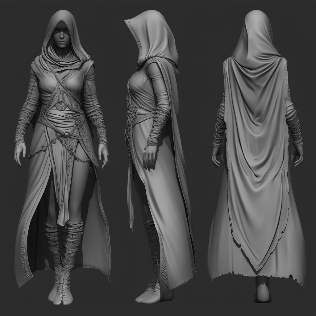 3D Head Sculpt References in 4K - Tika Art - +250 Mage Female Reference Images(4k)