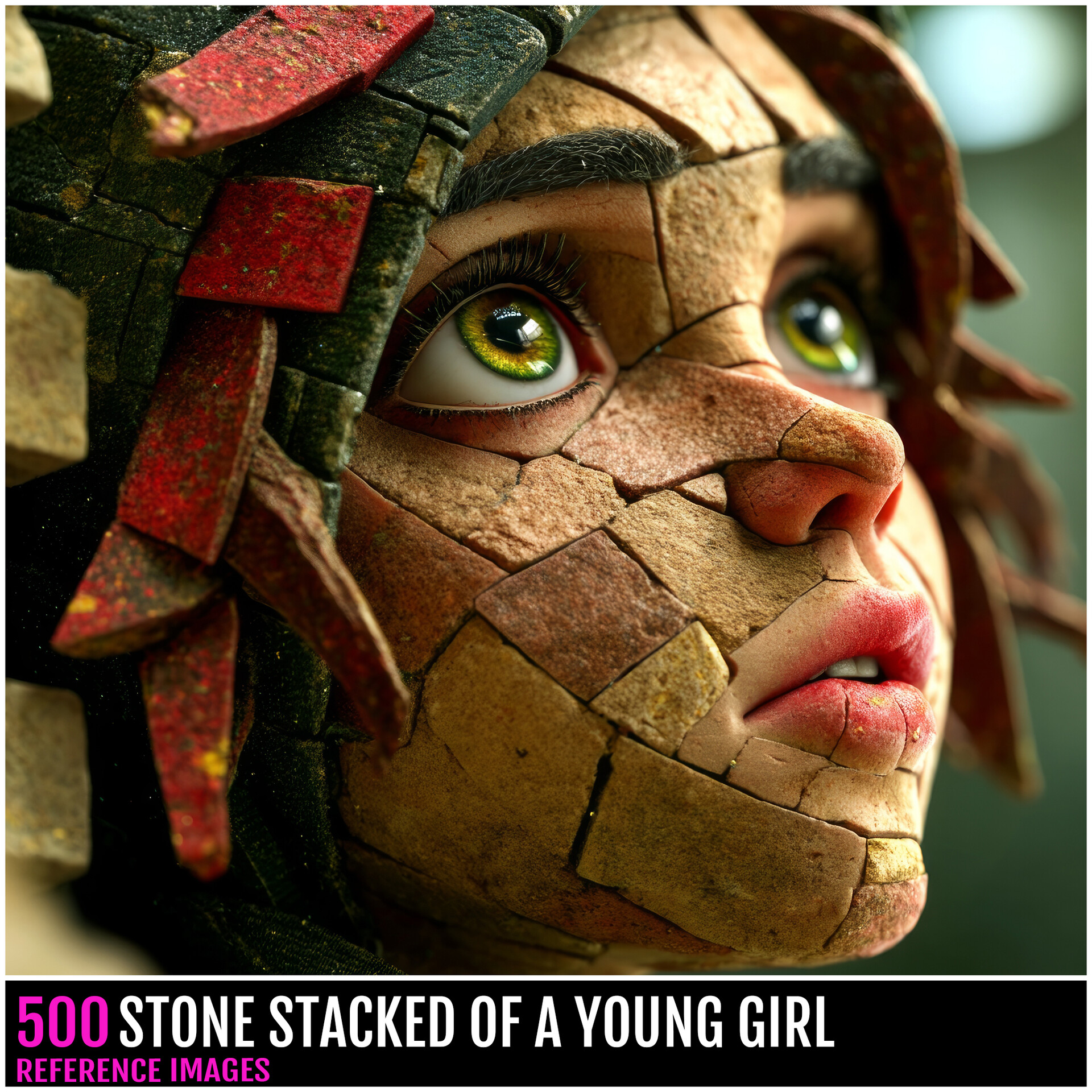 ArtStation - 500 STONE STACKED OF A YOUNG GIRL