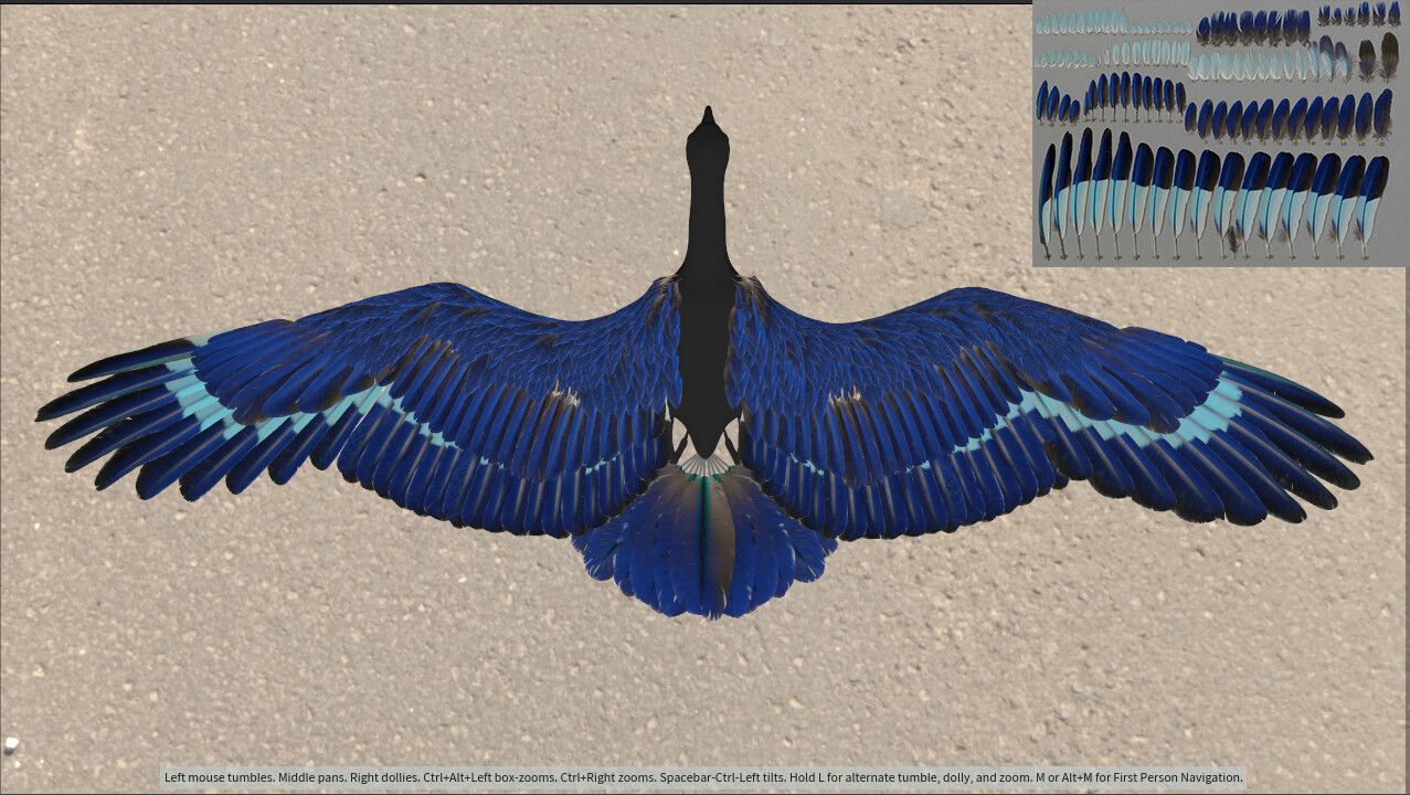 ArtStation - Feather houdini bird