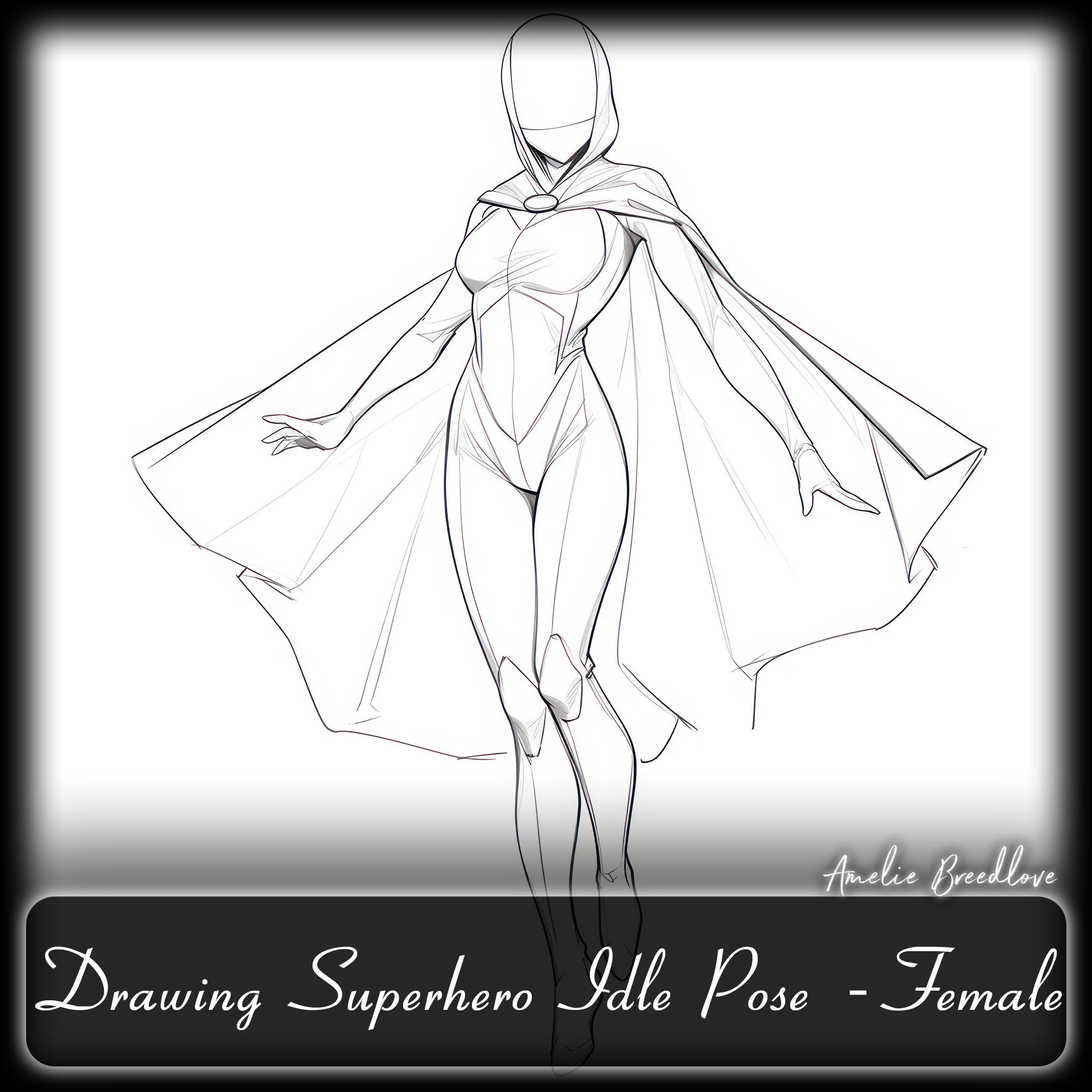 superhero pose reference female