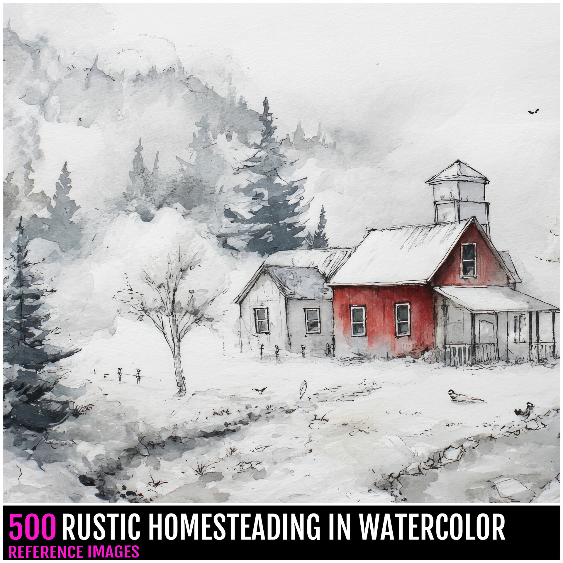 ArtStation - 500 RUSTIC HOMESTEADING IN WATERCOLOR