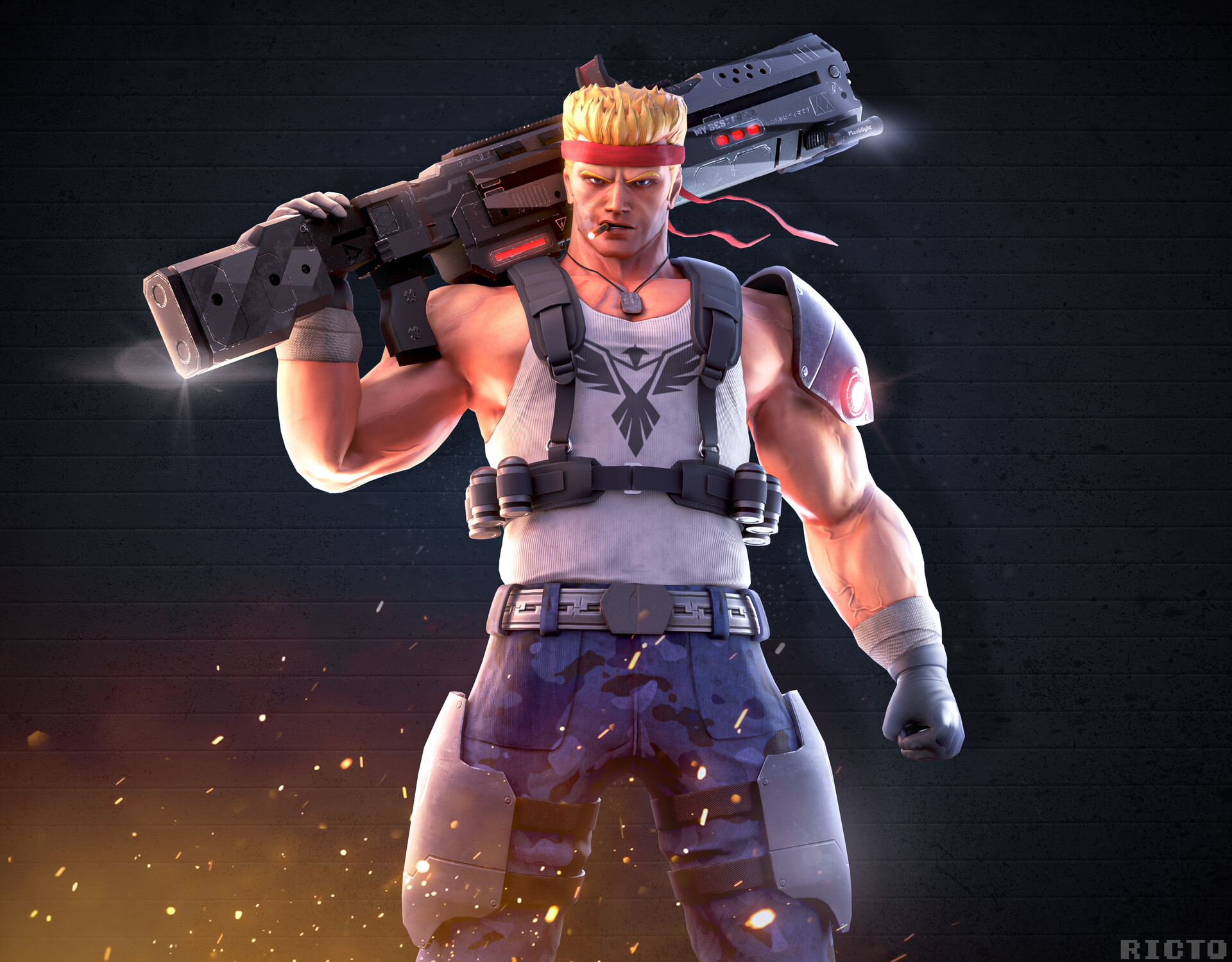 ArtStation - Bill Rizer - Contra