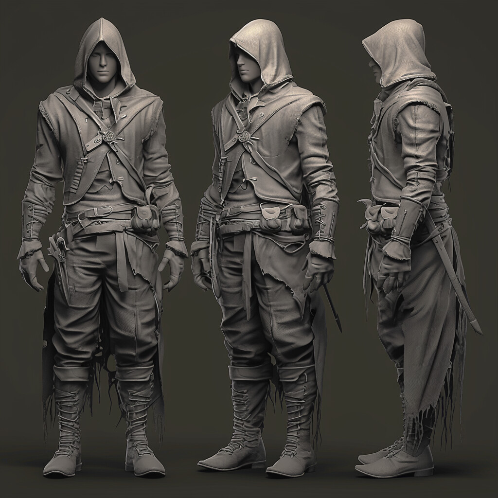 3D Head Sculpt References in 4K - Tika Art - +250 Rogue Male Reference ...