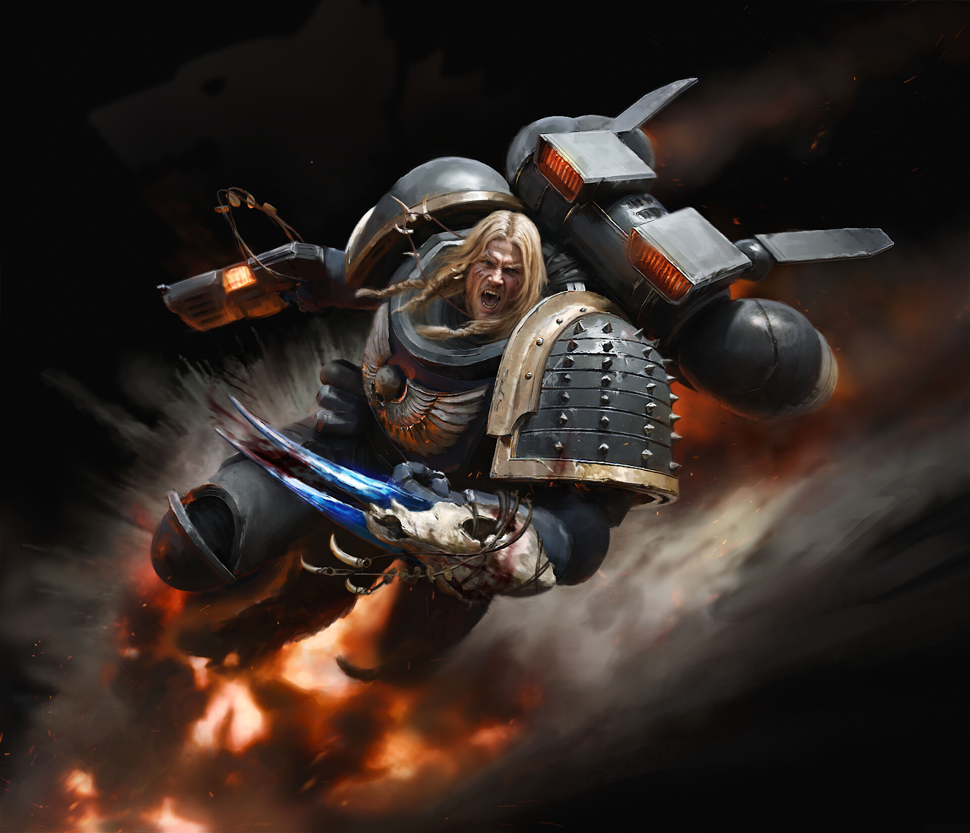 ArtStation - Assault Space Wolf - Warhammer 40k Commission