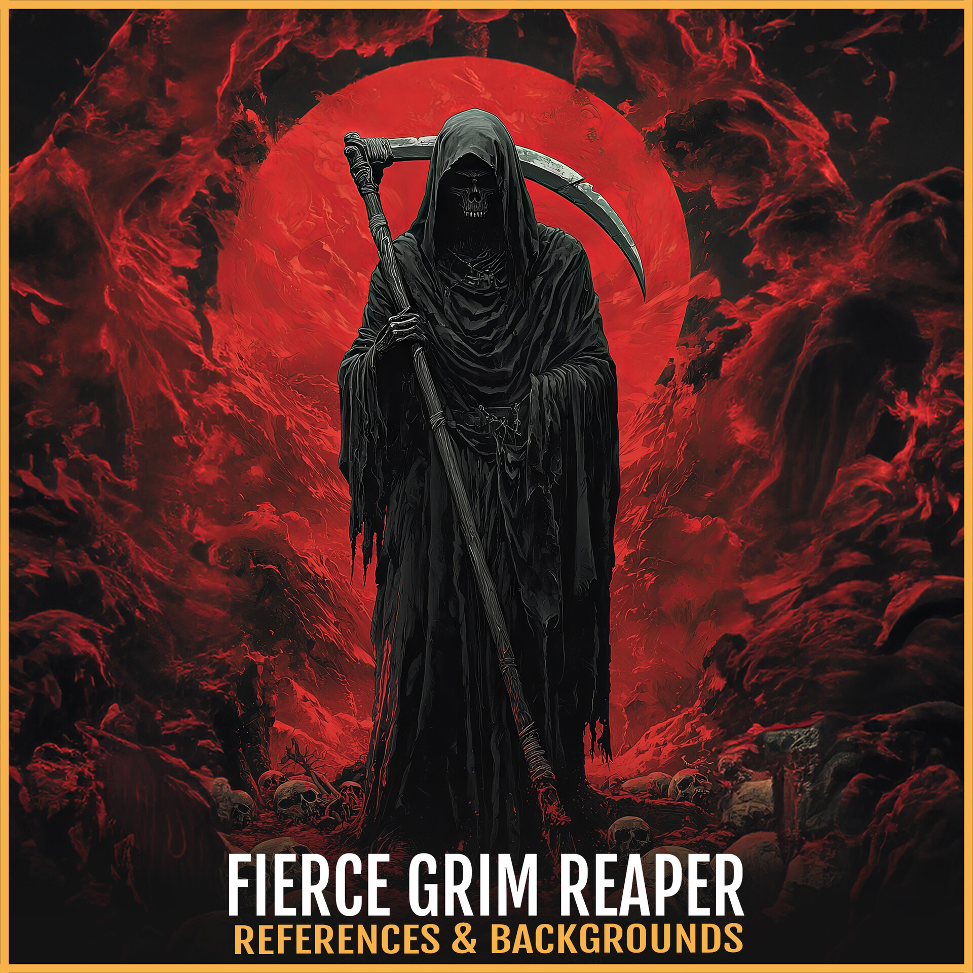 Artificial Dimension - 303 Fierce Grim Reaper in Eerie Landscape