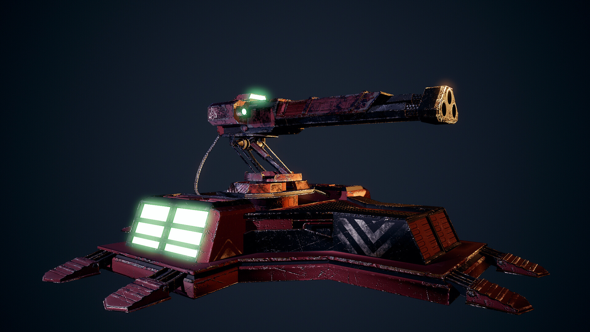 ArtStation - Sci-fi Turret Set Piece