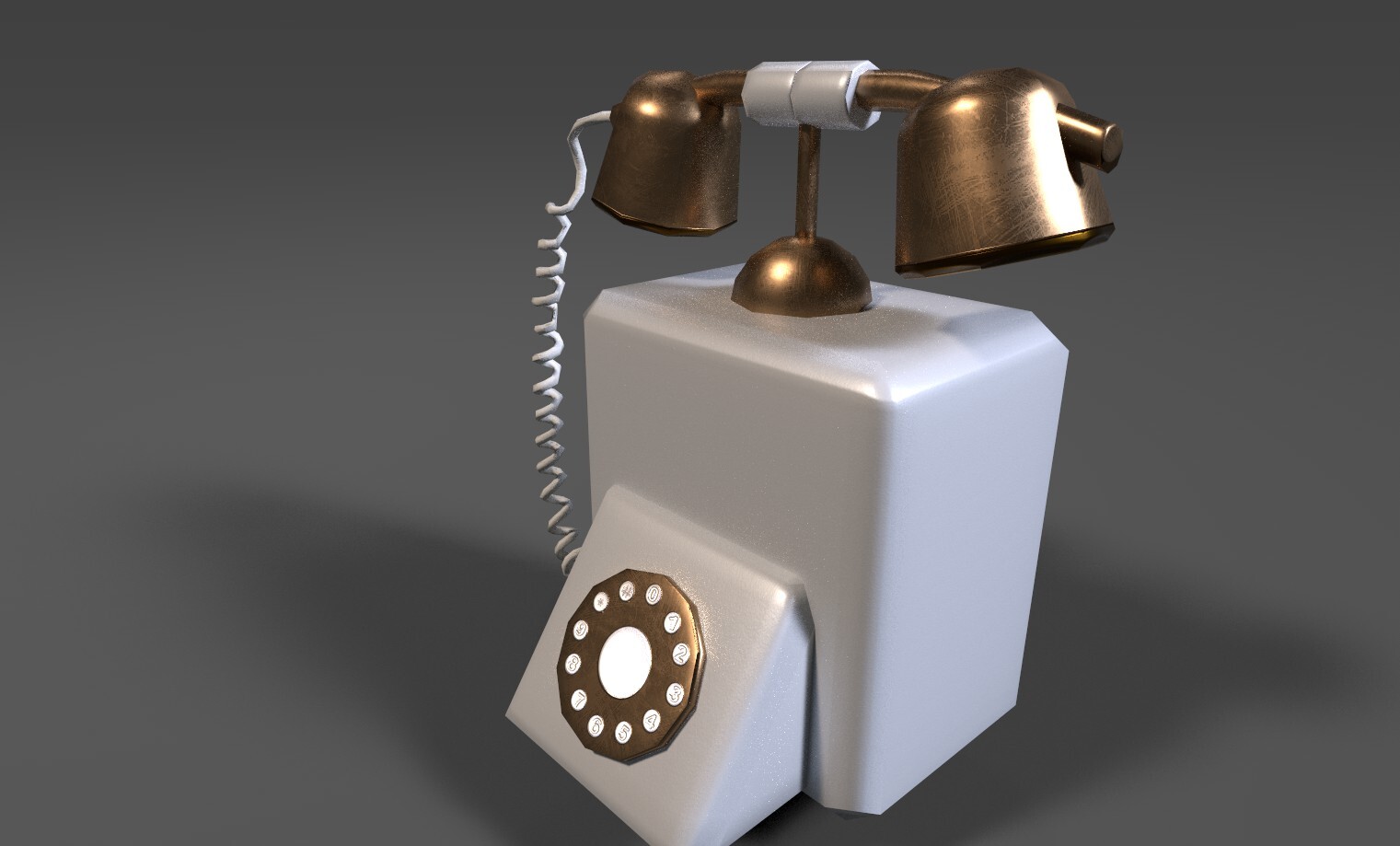 ArtStation - 3d telephone modeling and rendering