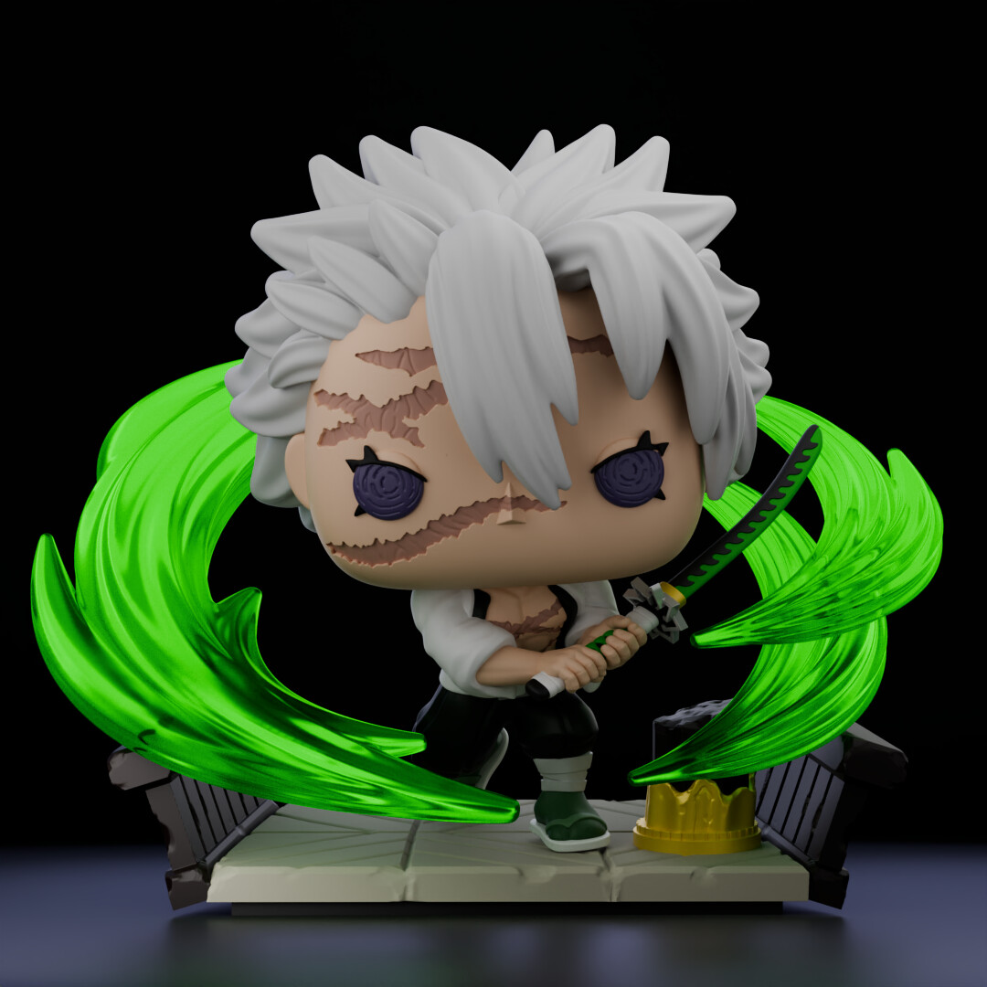 ArtStation - Demon Slayer - Sanemi - Funko Fanart