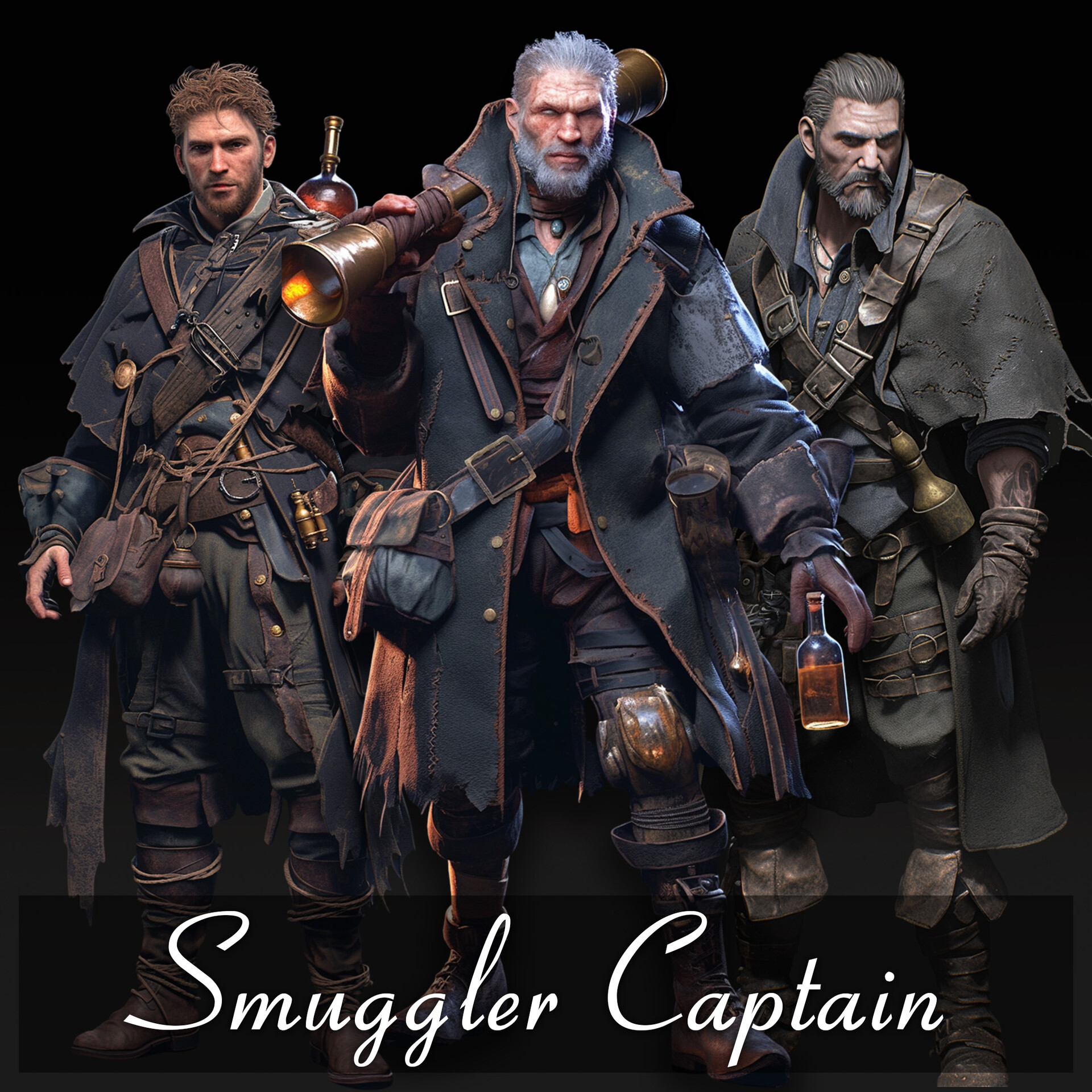 ArtStation - 250 Male Smuggler Captain (Full Body) - Character ...