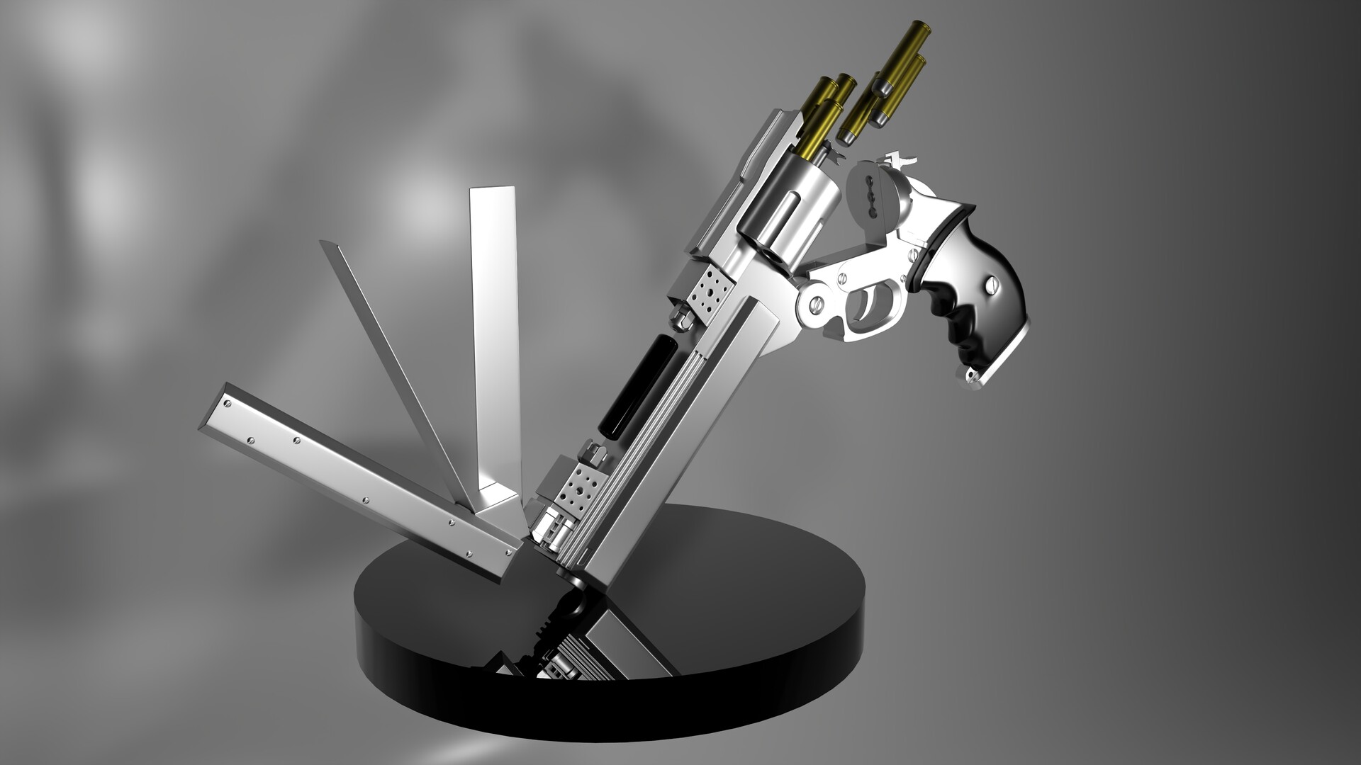 ArtStation - Long Colt 45 modificada de Trigun y Trigun Maximun, modelado en Hard Surface y ...