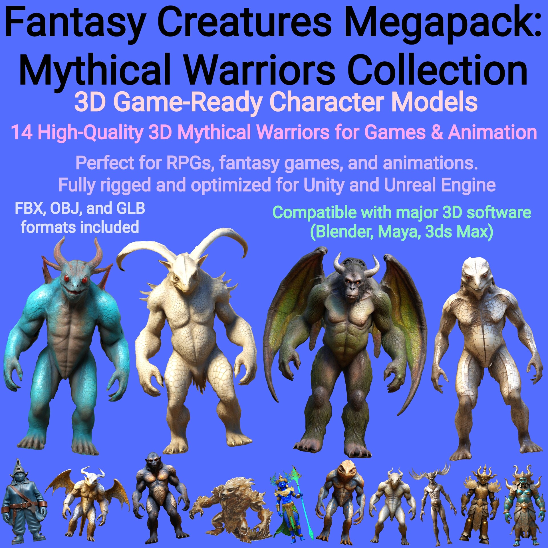 3d mythical creatures