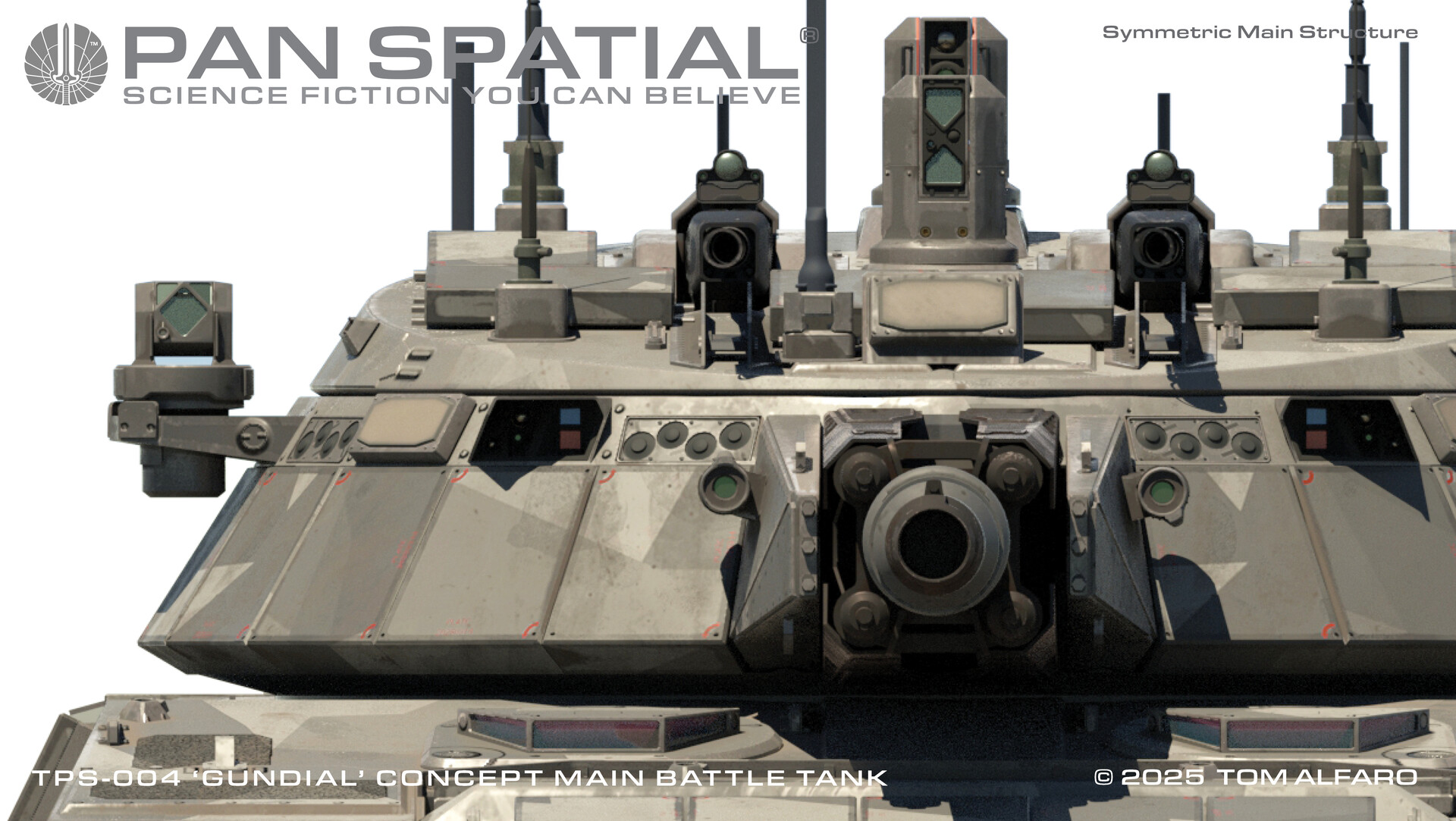 PAN SPATIAL Aerospace Concept Design - TPS-004 GUNDIAL Orthographic Views