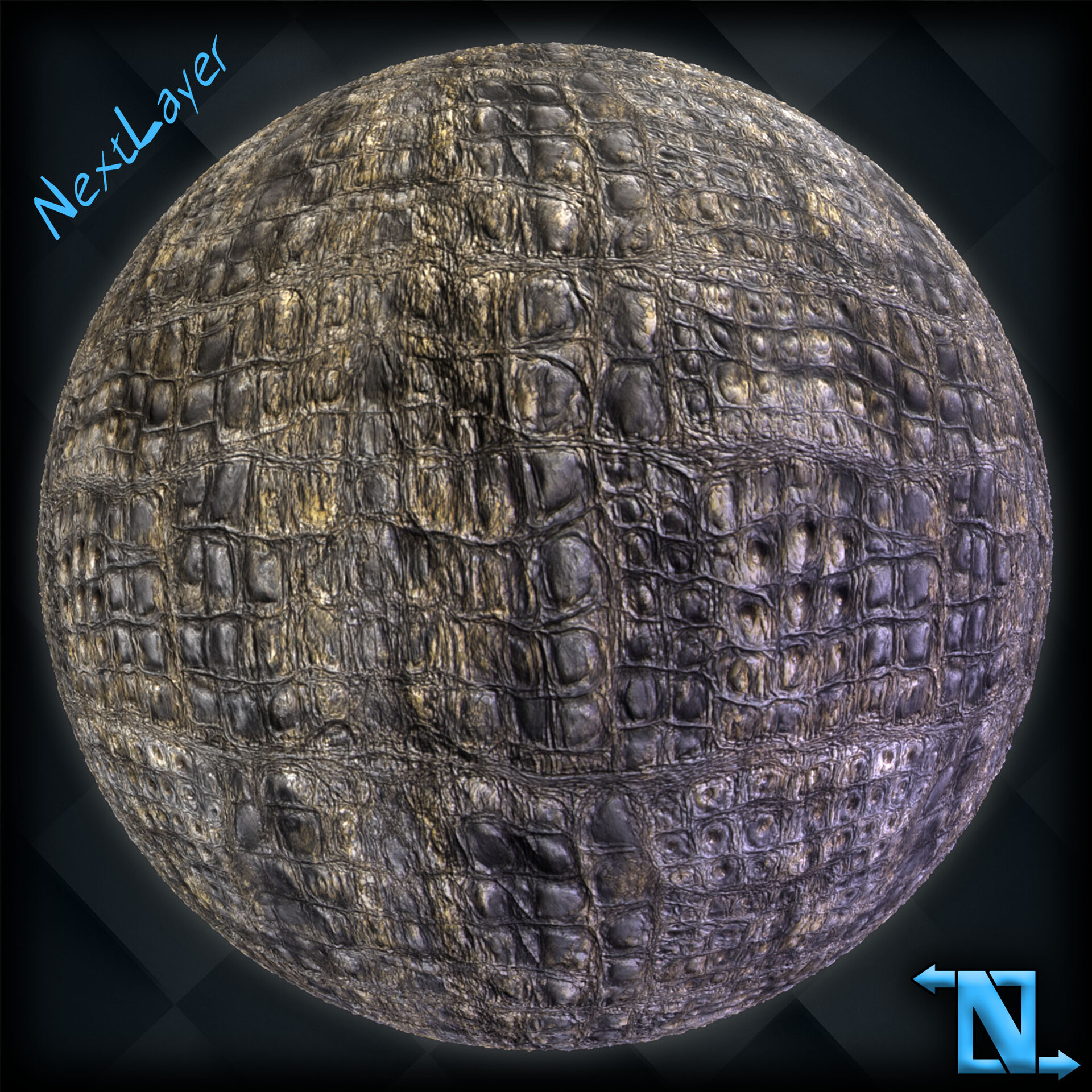 ArtStation - 10 High-Quality Realistic Reptile Skin Base Materials (4K PBR Textures + SBSAR) - Vol 2