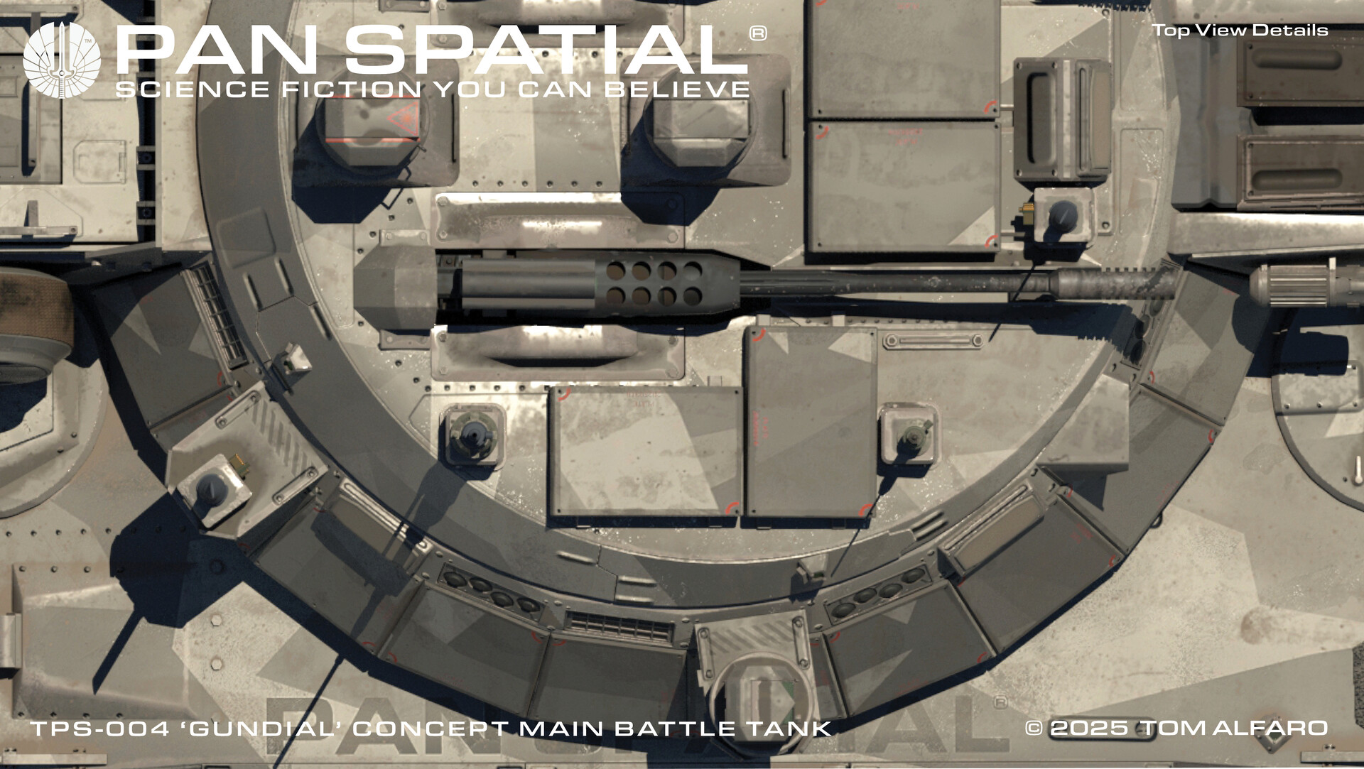 PAN SPATIAL Aerospace Concept Design - TPS-004 GUNDIAL Orthographic Views