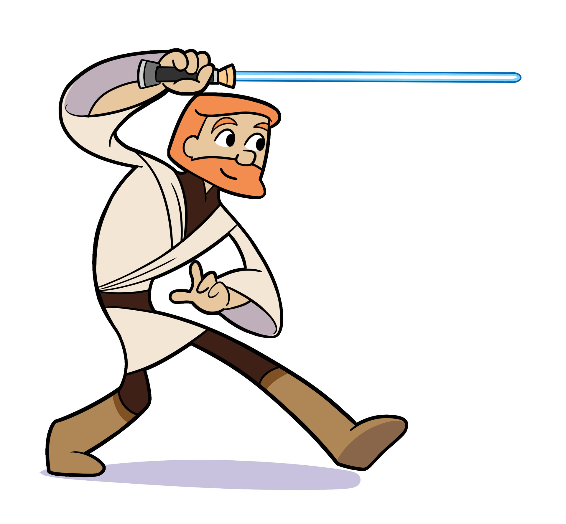 David Belmonte - Cartoon Jedi: Obi-Wan Kenobi Mascot Concept.