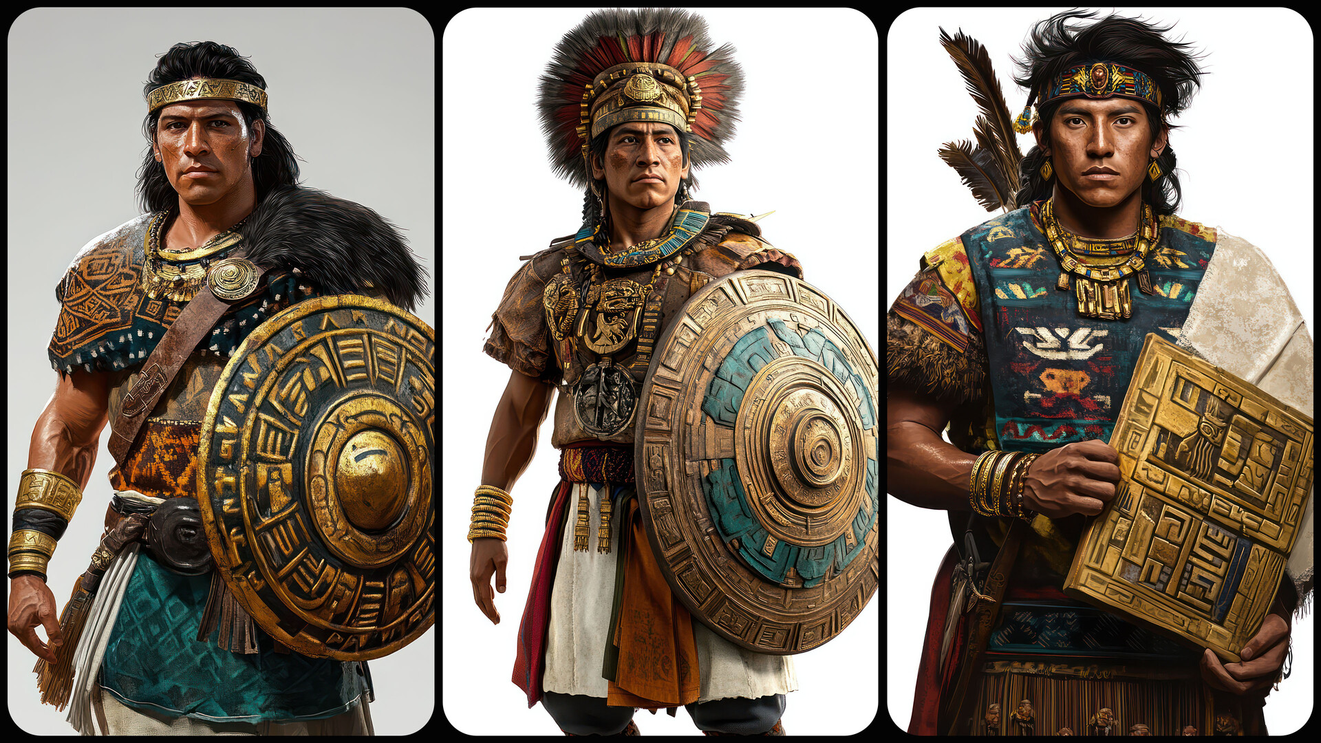 Ferial Studio - 🔹230 Inca Warrior Character Reference Image Pack v.77 |4K|