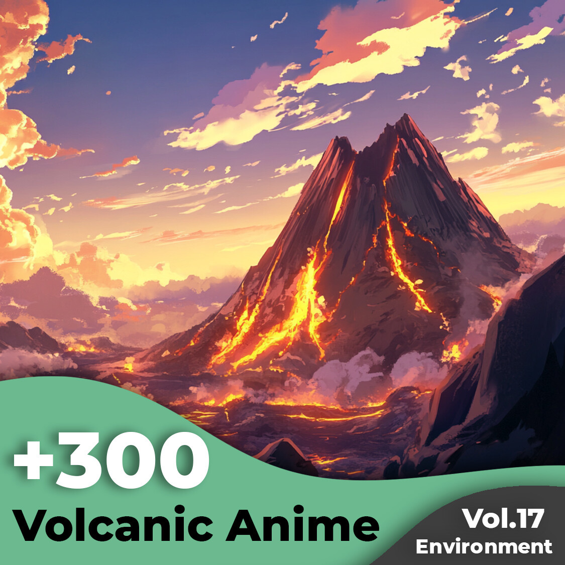 ArtStation - +300 Volcanic Anime Environment Reference (4k)