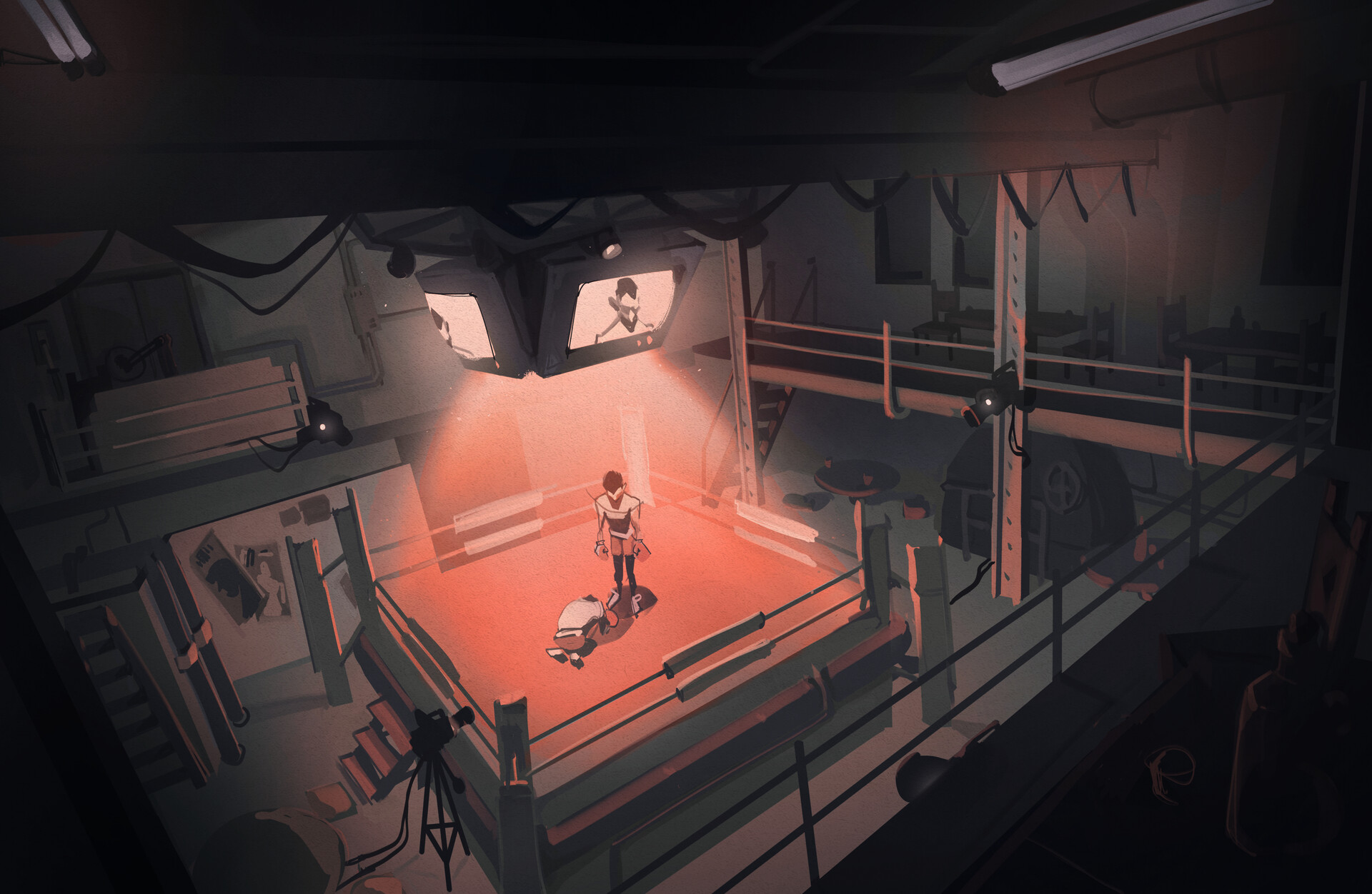 underground fighting ring art