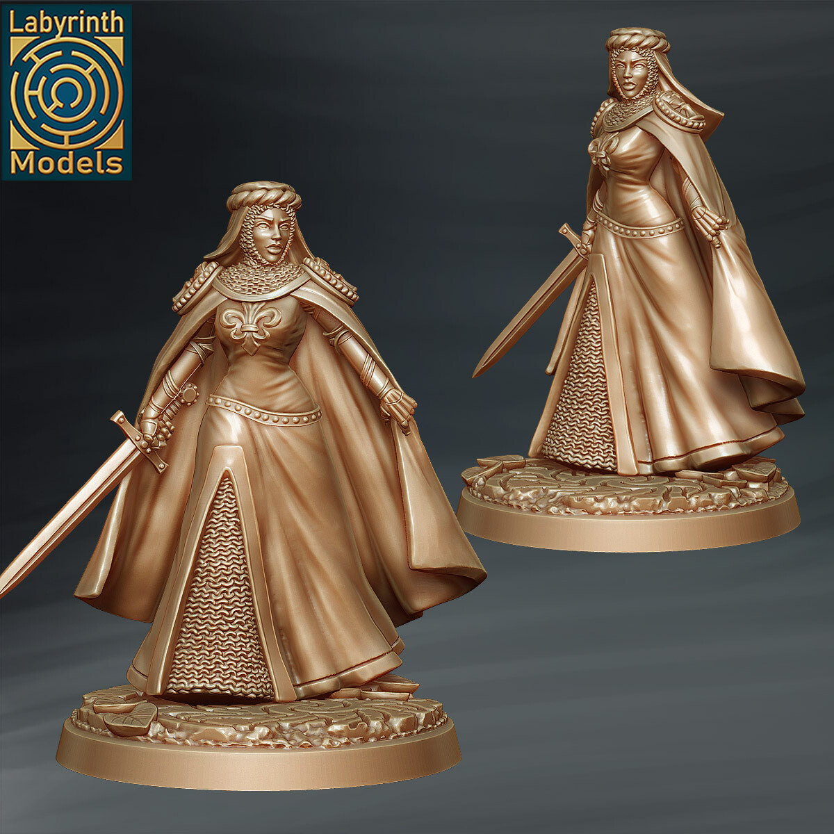 Labyrinth Models - Lady Dindrane and Sir Percival