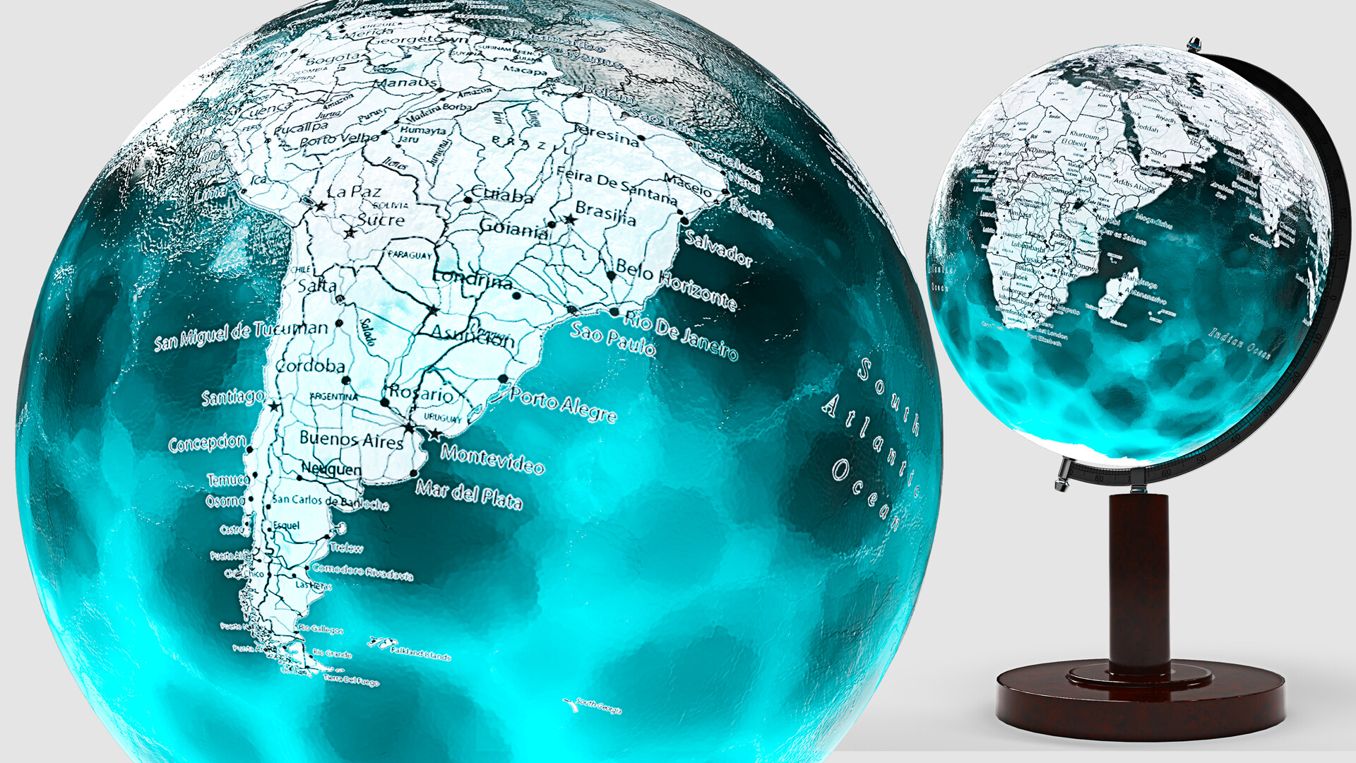 Glacial Globe - 3D model by PTM Models (@PTM_Models) [6240e60] - Sketchfab