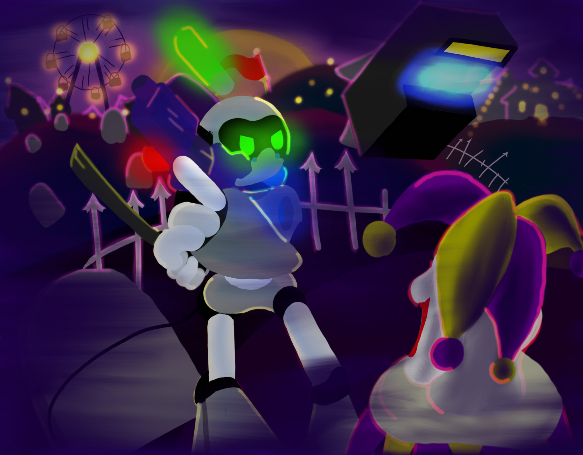 ArtStation - Send in the Clowns and the Glitched Bots