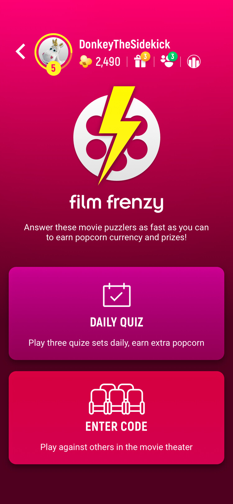 ArtStation - Film Frenzy UI - Noovie Trivia