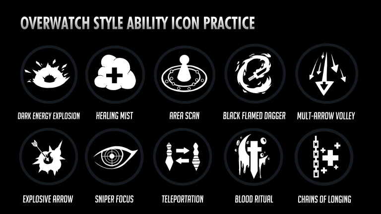 ArtStation - Overwatch style ability icons