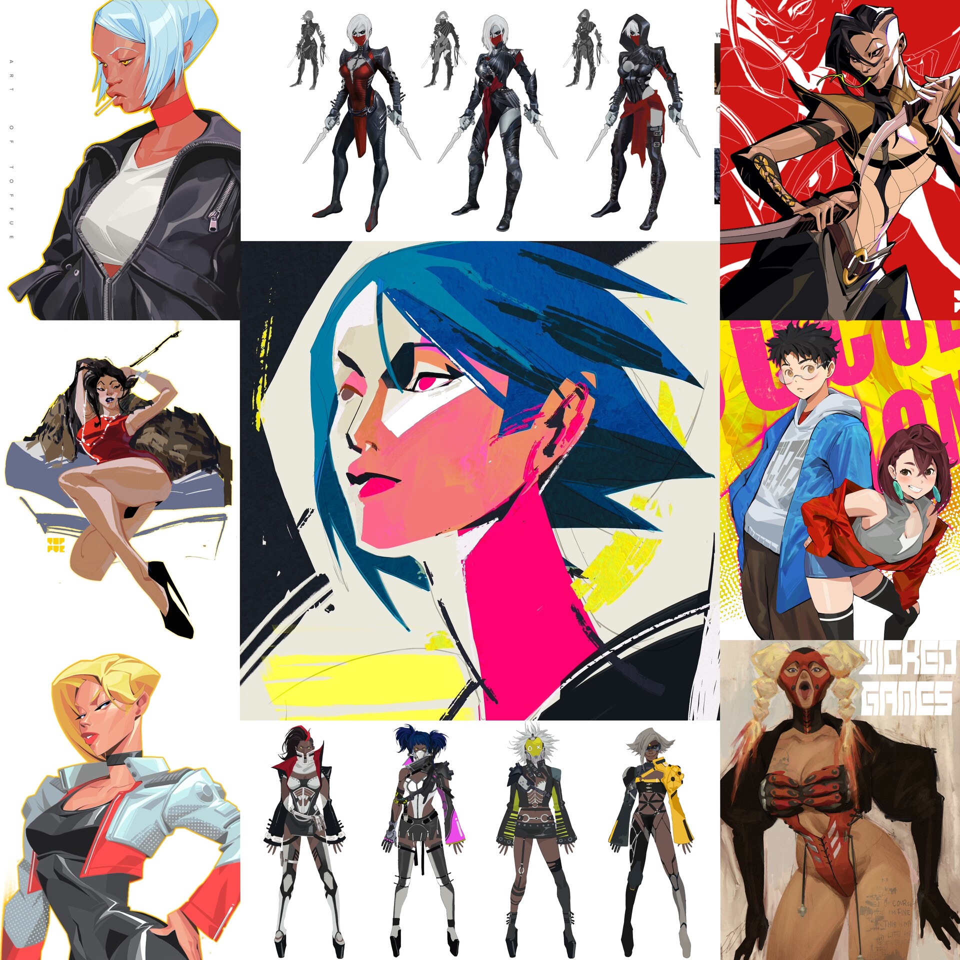 ArtStation - A bunch of style exploration attempts, with some scattered designs.