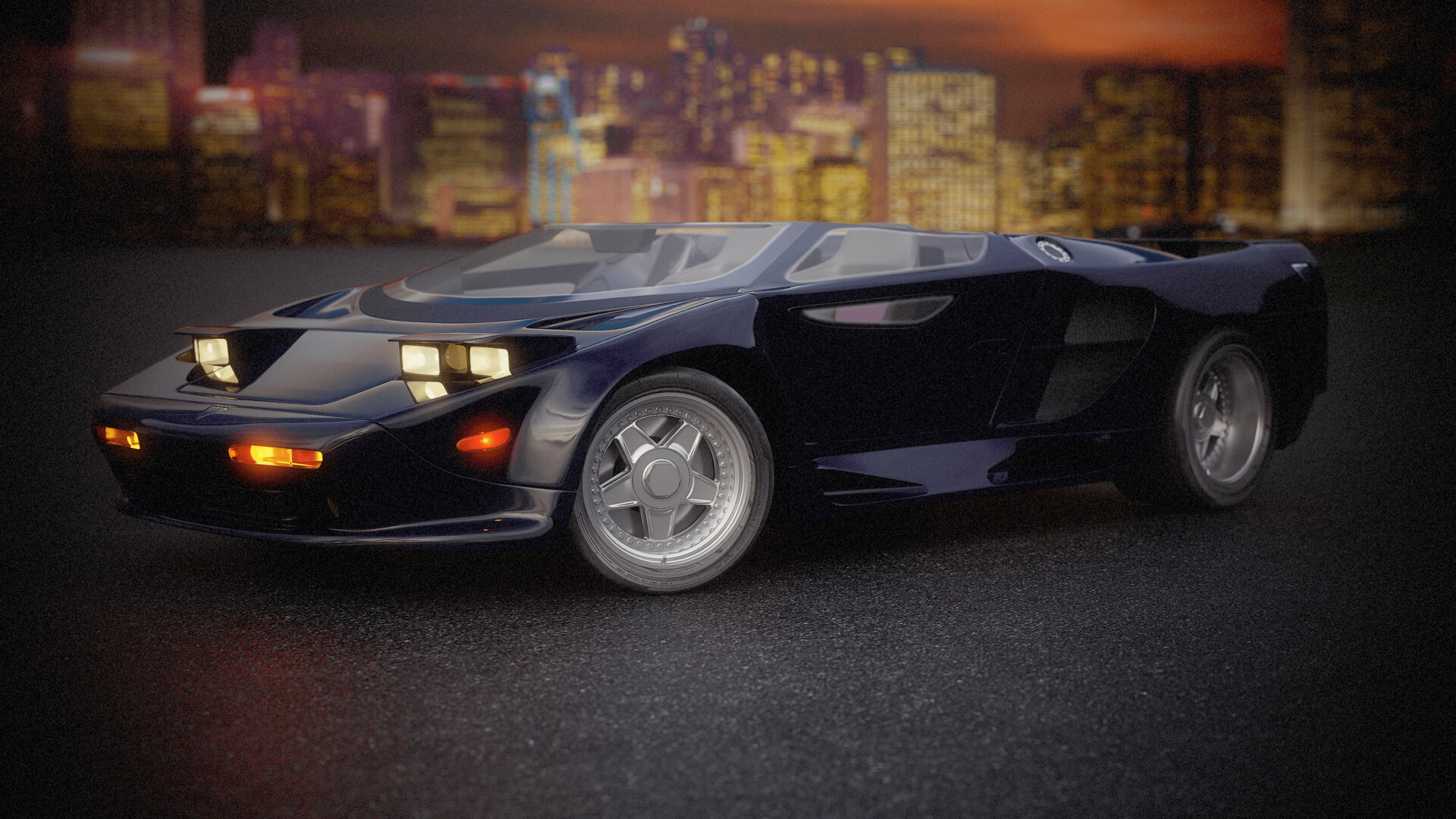 ArtStation - 1993 Vector Avtech WX-3R Roadster