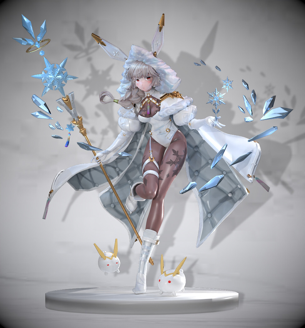 ArtStation - Anime Snow Rabbit