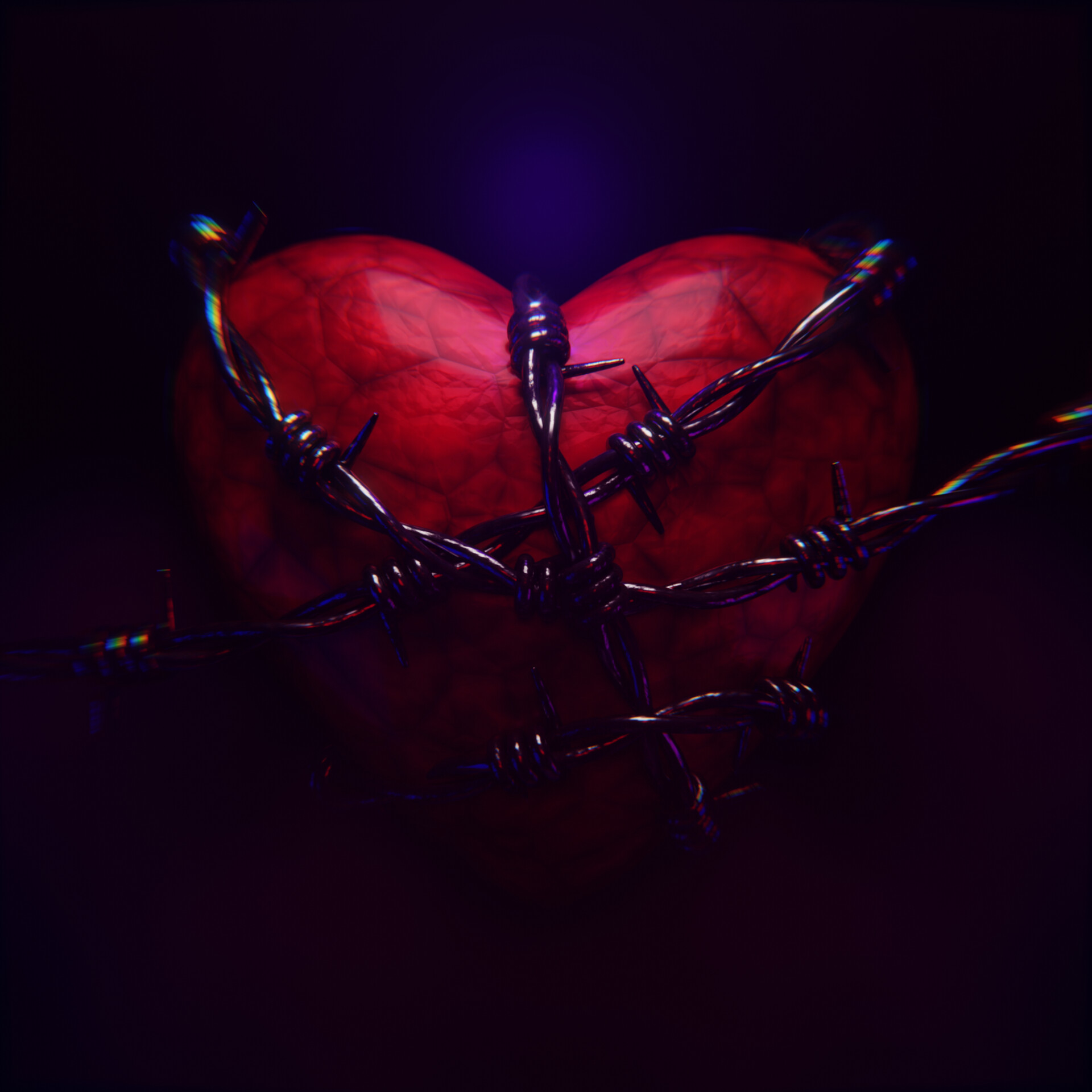 ArtStation - Heart in Barbed wire