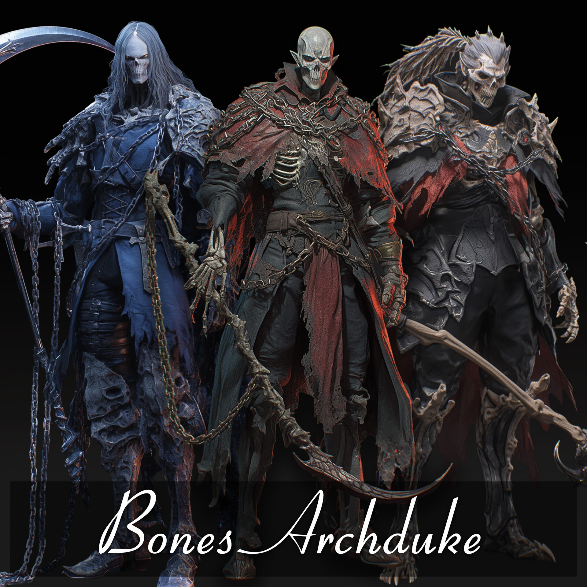 ArtStation - 500 Fantasy Male Bones Archduke (Full Body) - Character ...