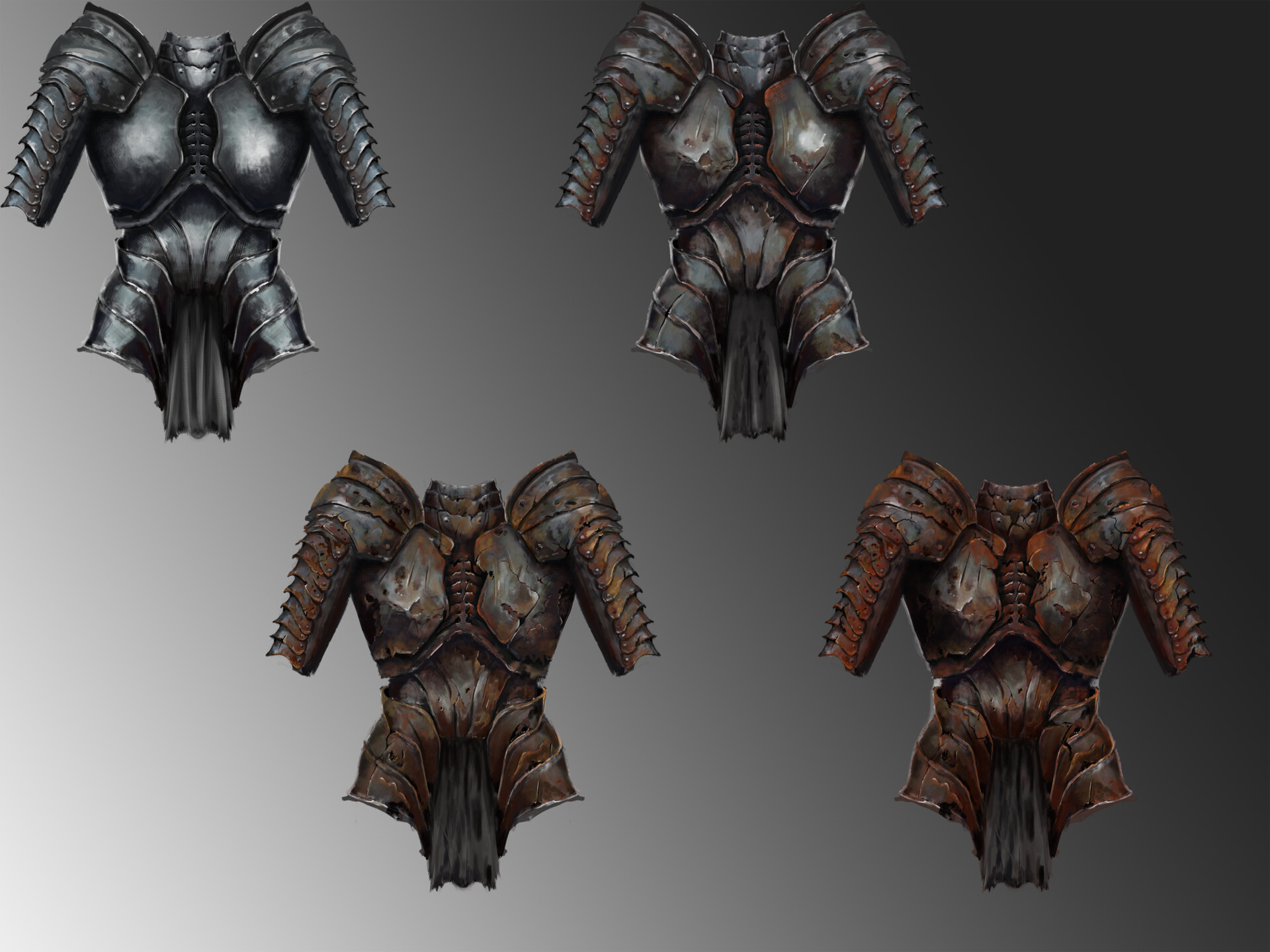 ArtStation - Armor degradation study
