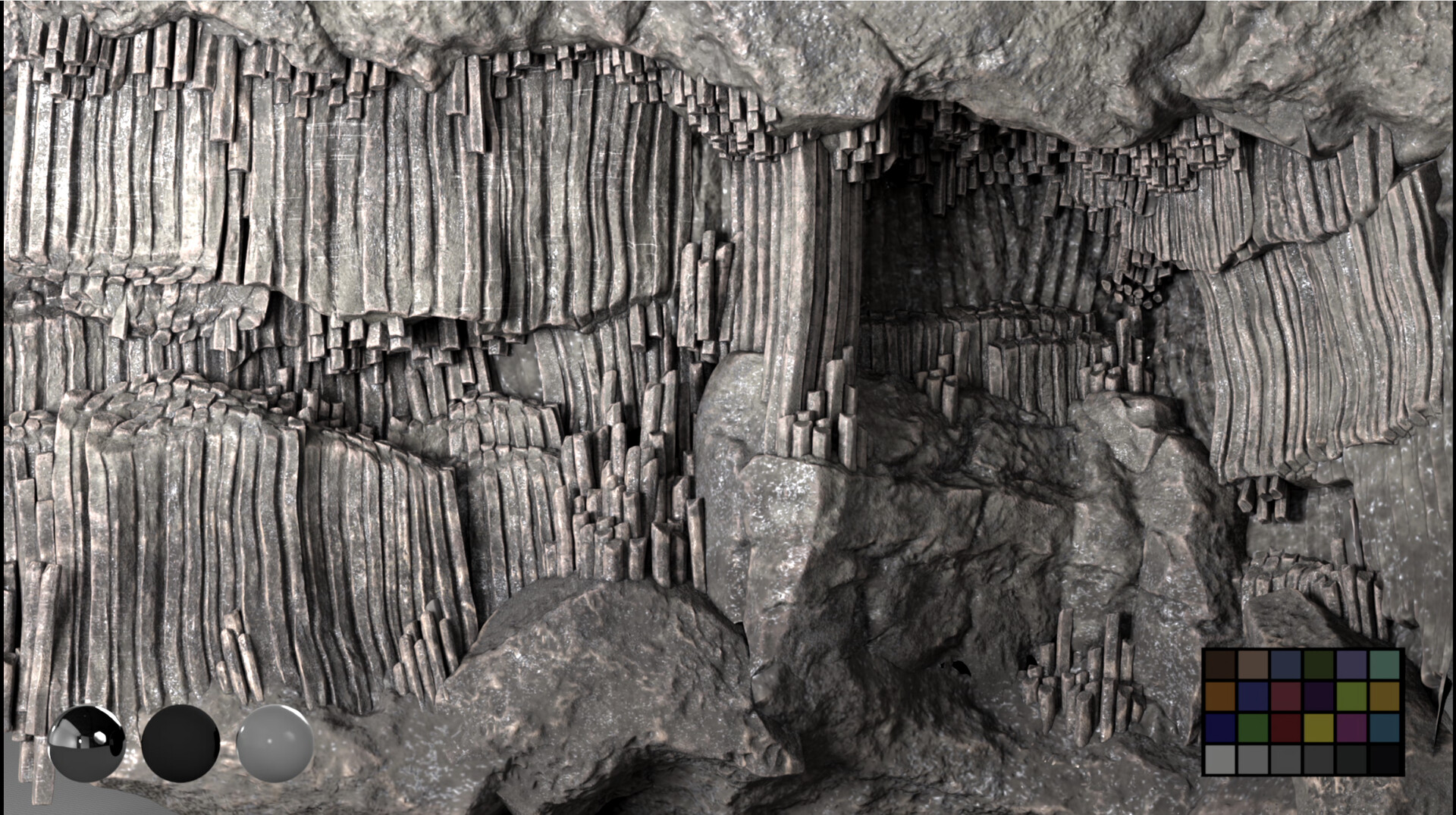 ArtStation - Basalt wall