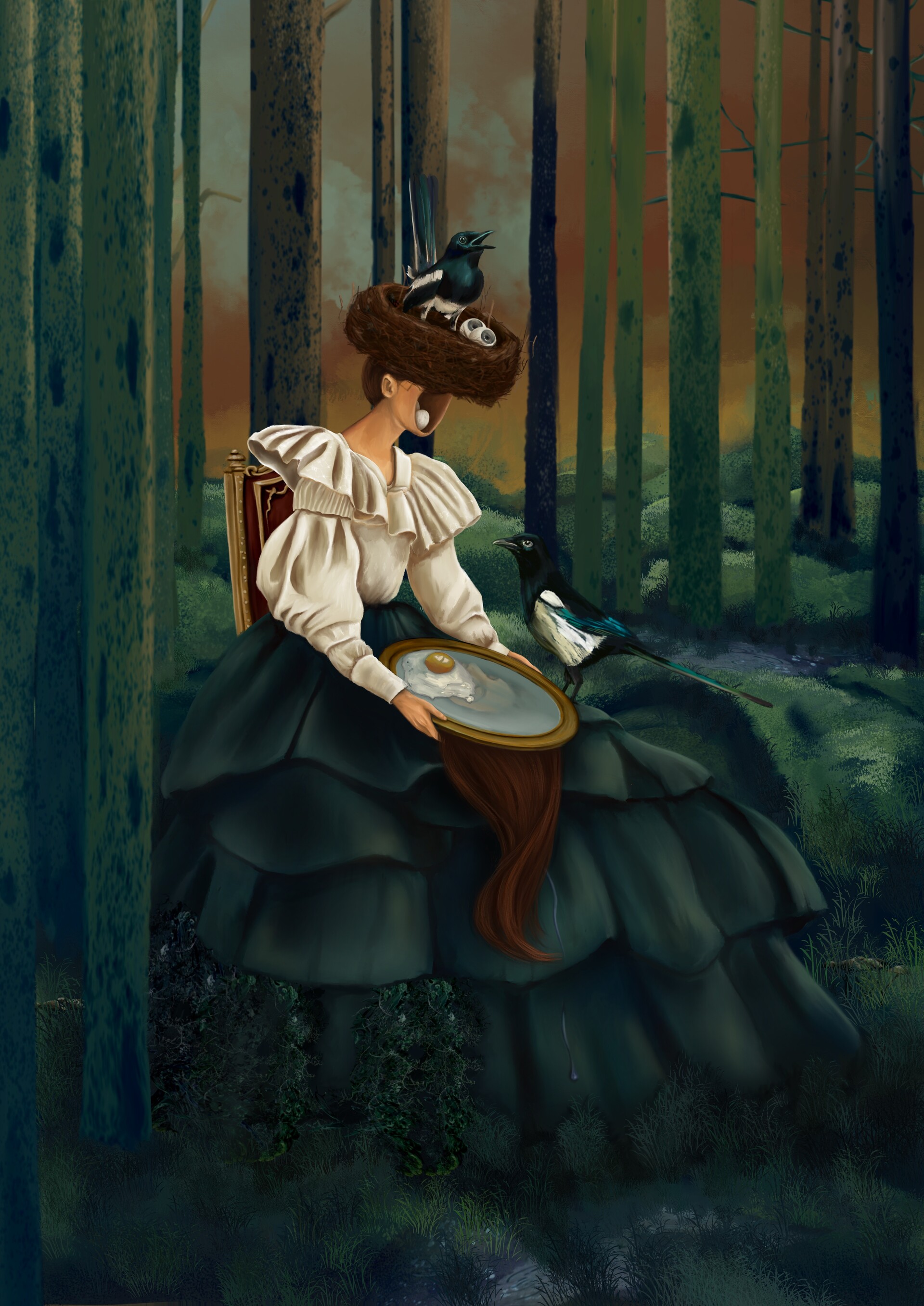 ArtStation - "The Girl and the Magpies"