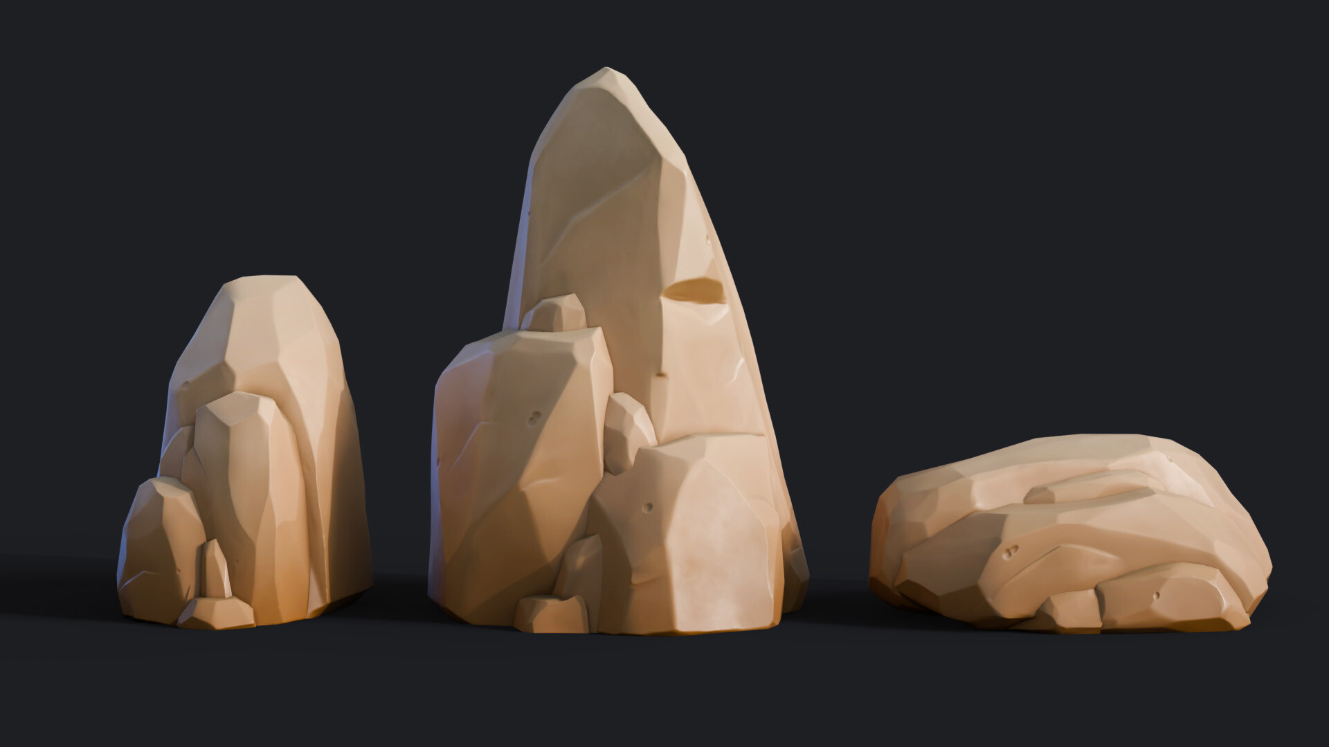 ArtStation - Stylized rocks