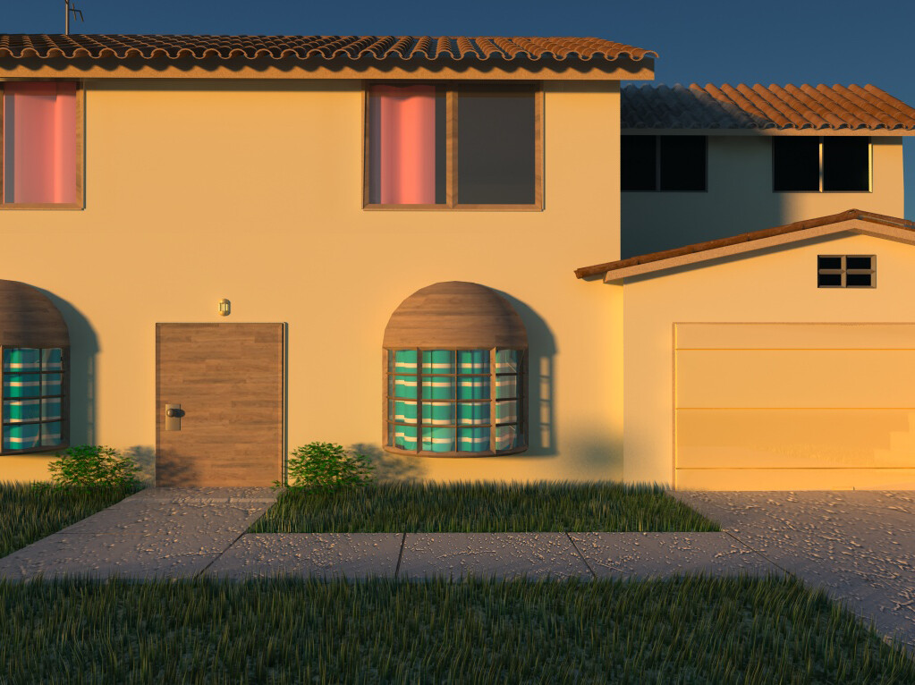 ArtStation - A more realistic Simpsons-inspired house