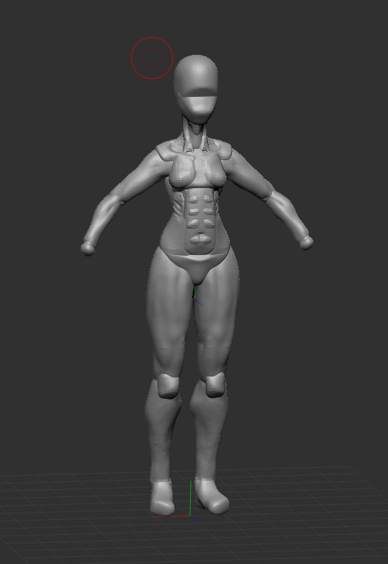 ArtStation - woman blockout (start
