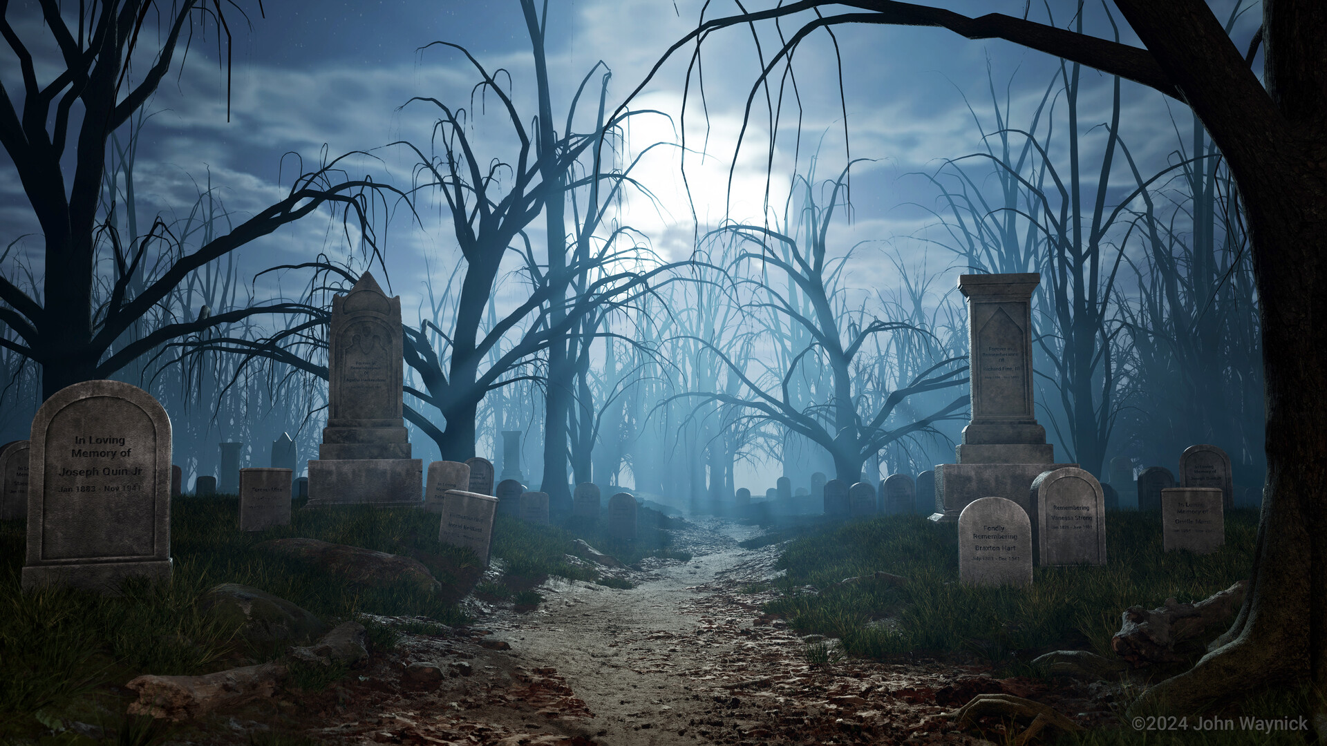 John Waynick: Environment Artist - Halloween Graveyard